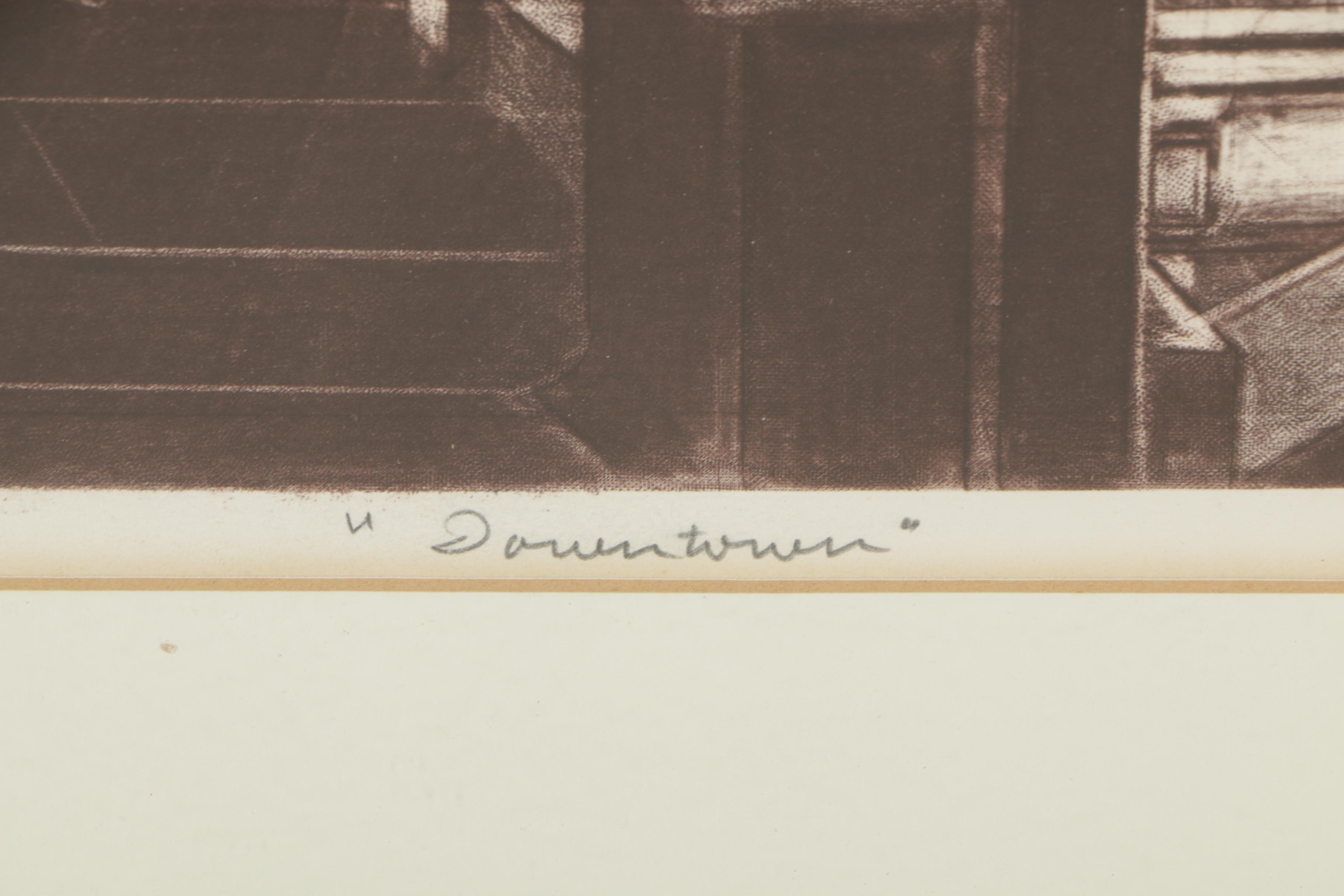 Gatja Helgart Rothe Limited Edition Intaglio Print "Downtown" | EBTH