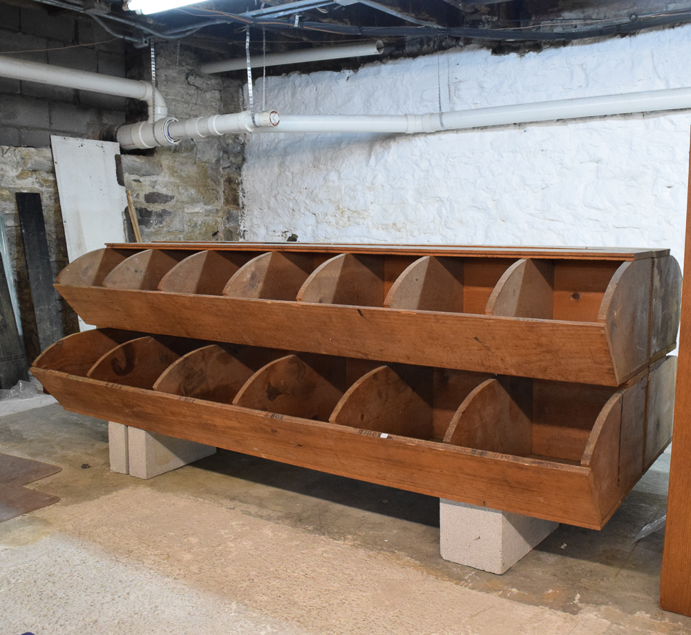 Vintage Wood Nail Bin | EBTH