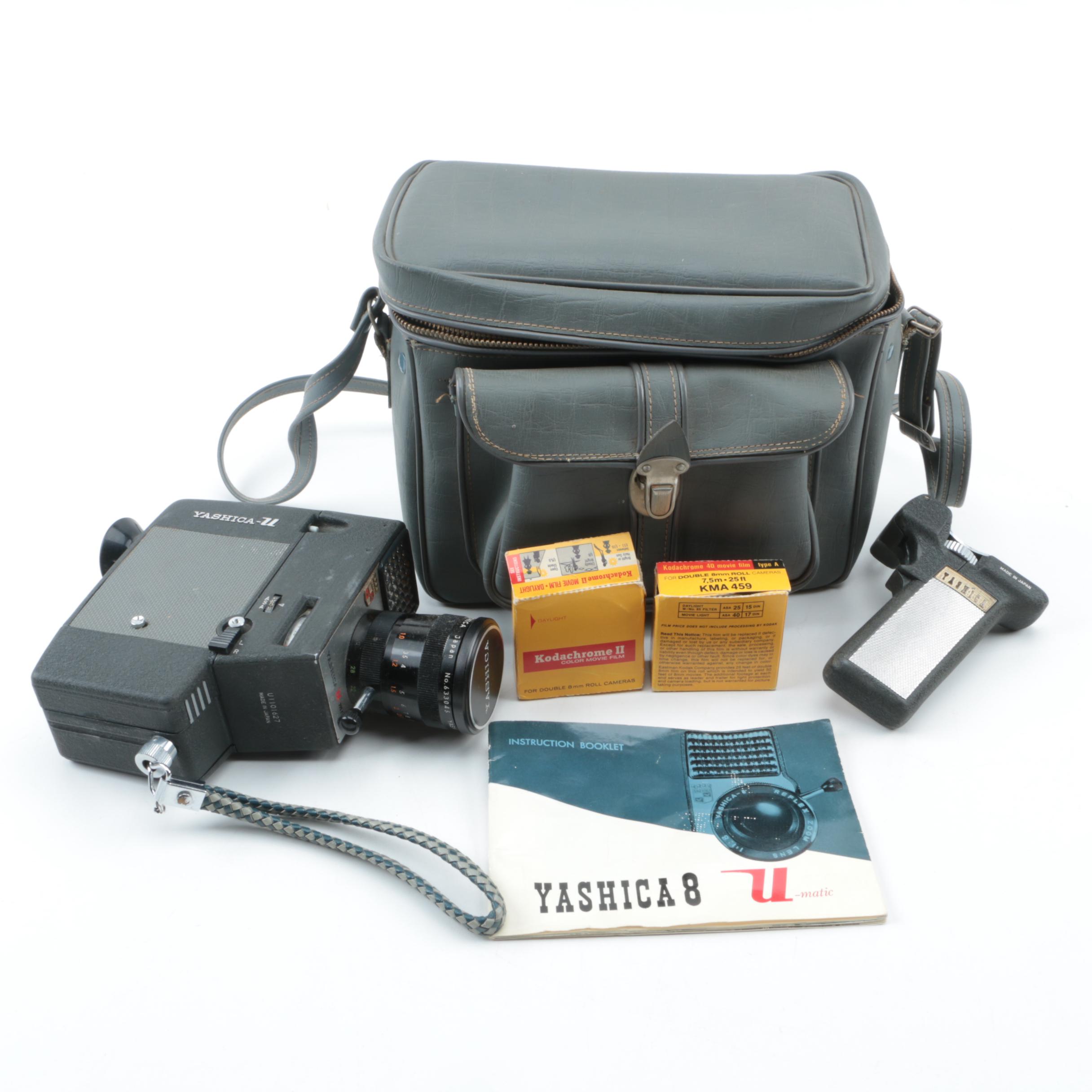 Vintage Yashica U-Matic 8mm Movie Camera with Accessories | EBTH