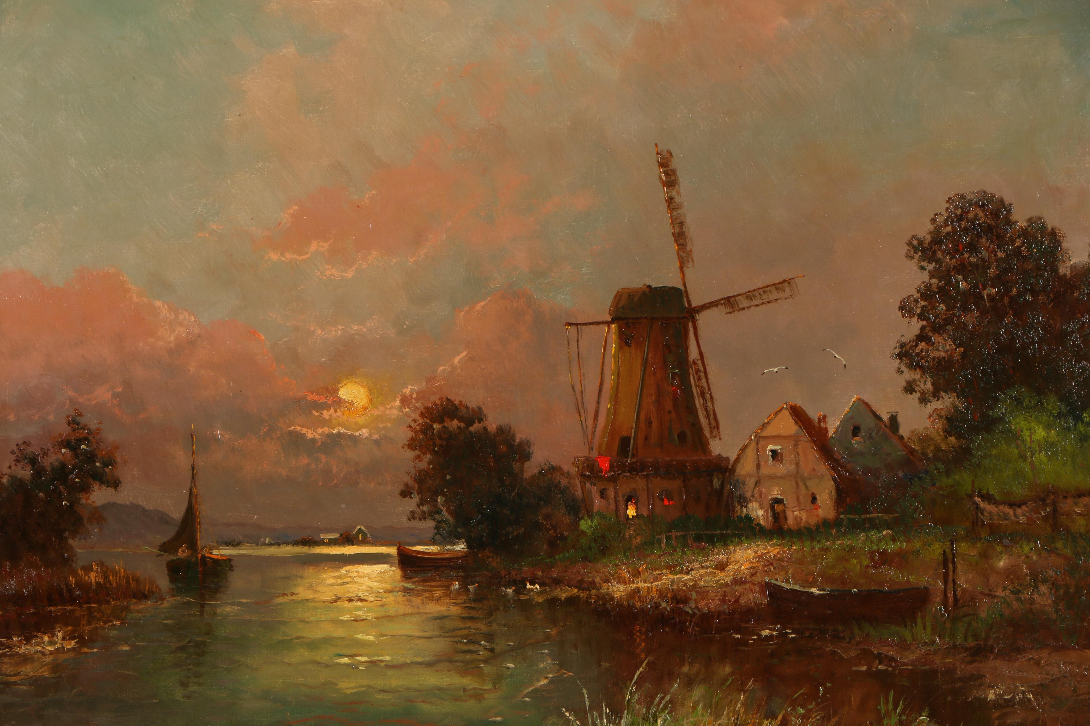 Frank Wallis Oil Painting on Canvas River Landscape | EBTH