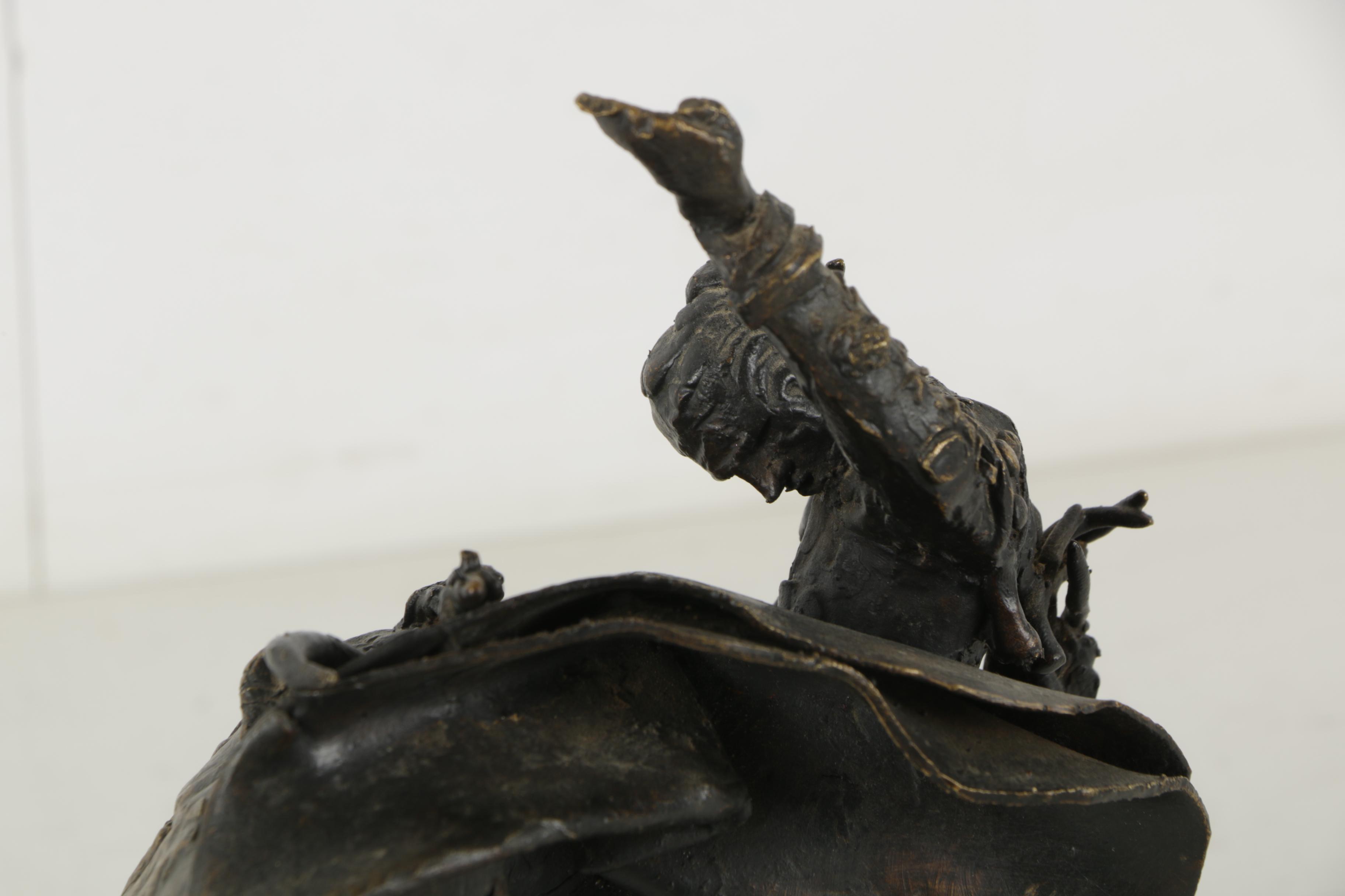 Heriberto Juarez Leaded Brass Sculpture of Bullfight | EBTH