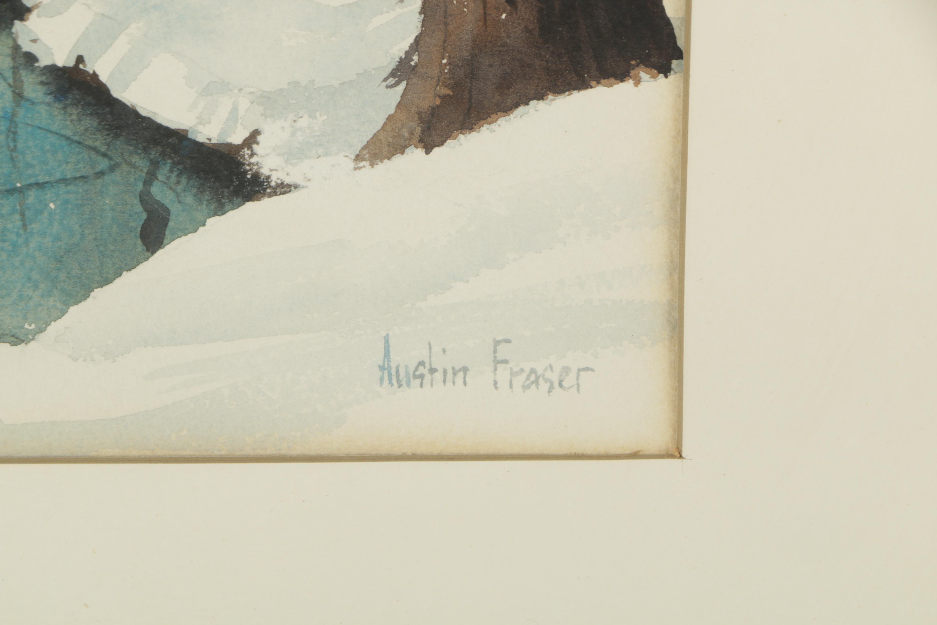 Austin Fraser Watercolor Landscape Painting on Paper | EBTH