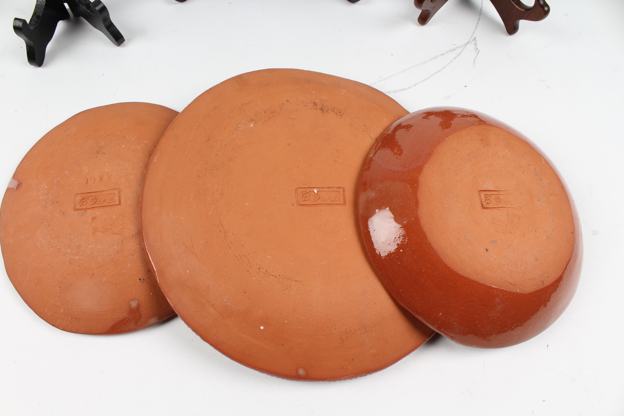 B. Ward Reproduction Redware Plates | EBTH