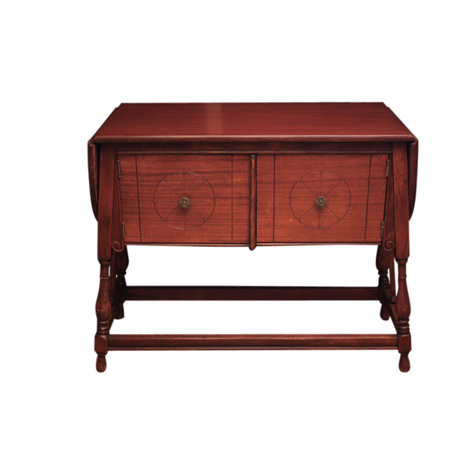 Vintage Colonial Style Walnut Drop-Leaf Buffet | EBTH