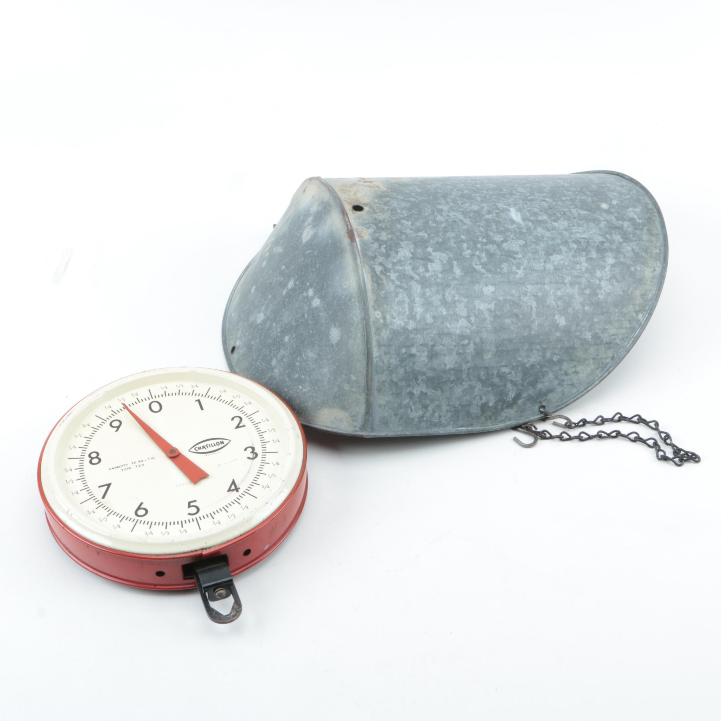 Vintage Chatillon Hanging Produce Scale | EBTH