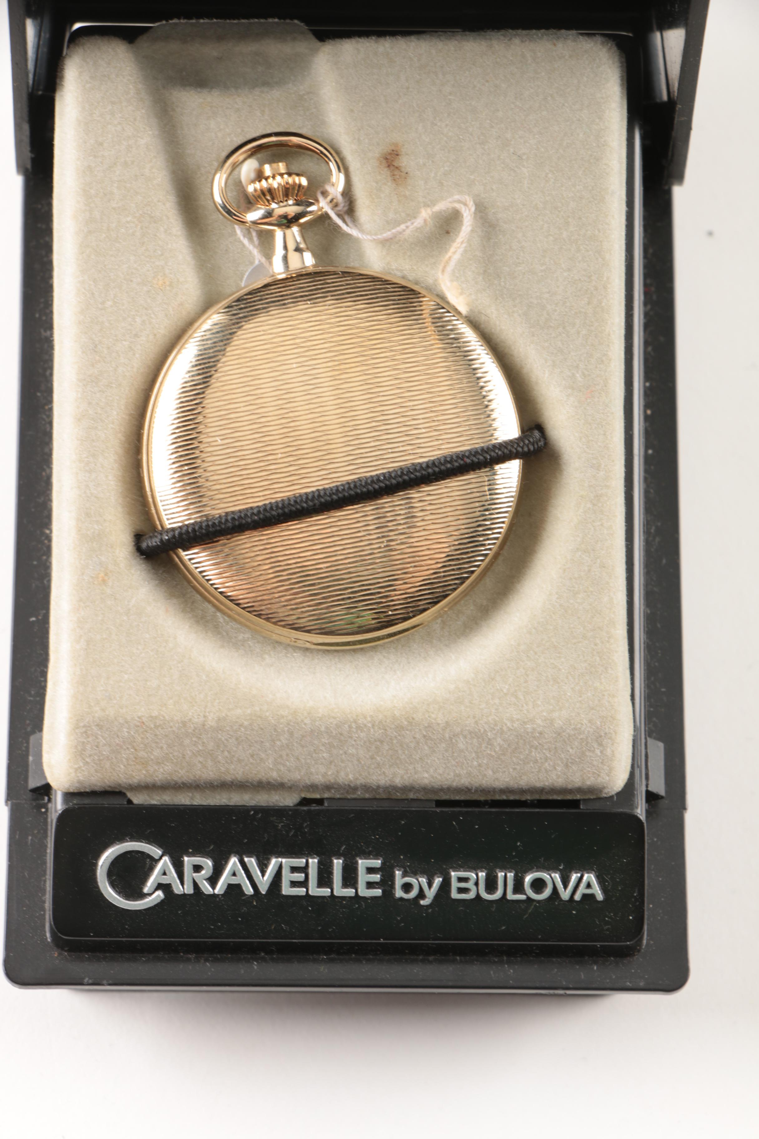 Vintage Caravelle Pocket Watch and Bulova Watch | EBTH