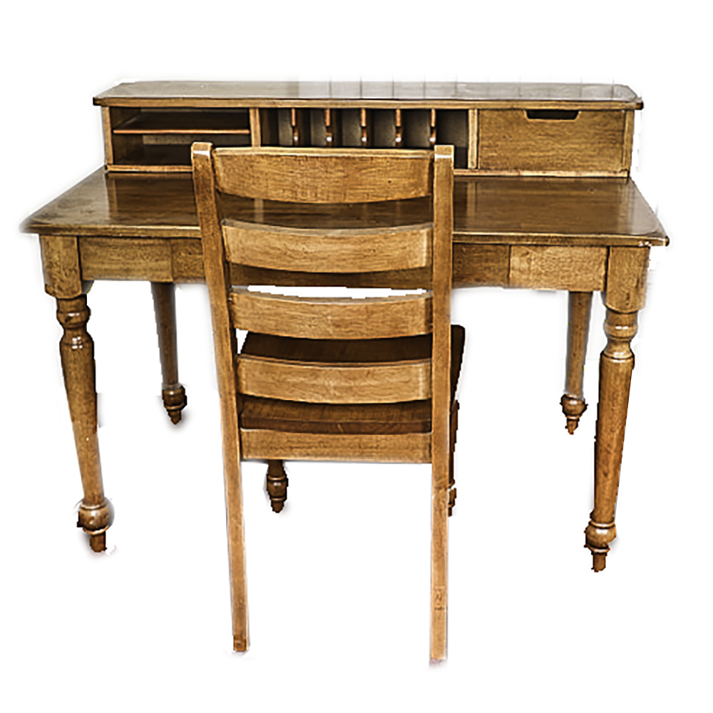 Contemporary Maple Desk and Chair by World Market | EBTH