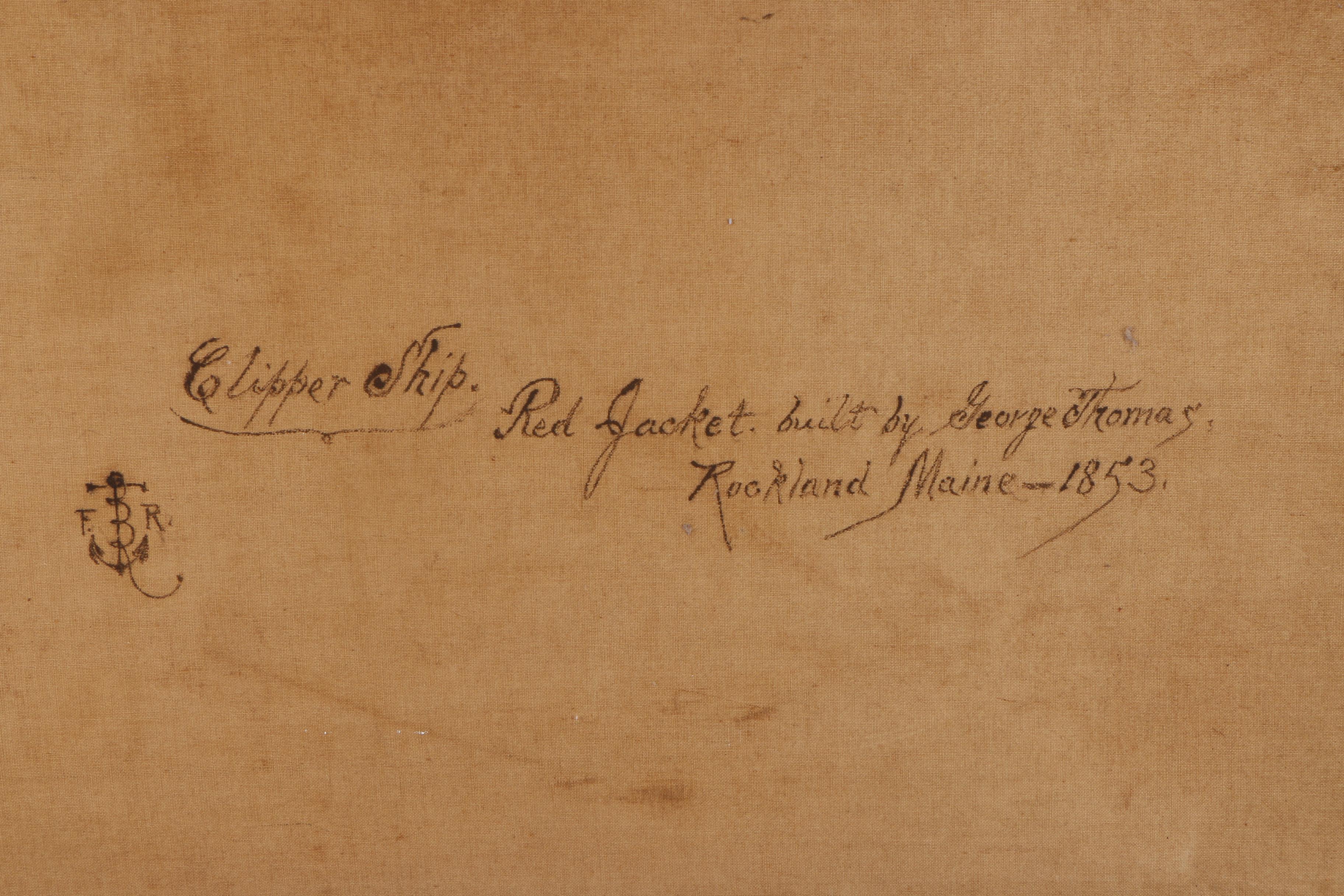 Nautical Oil Painting on Canvas "Red Jacket - Clipper Ship" | EBTH