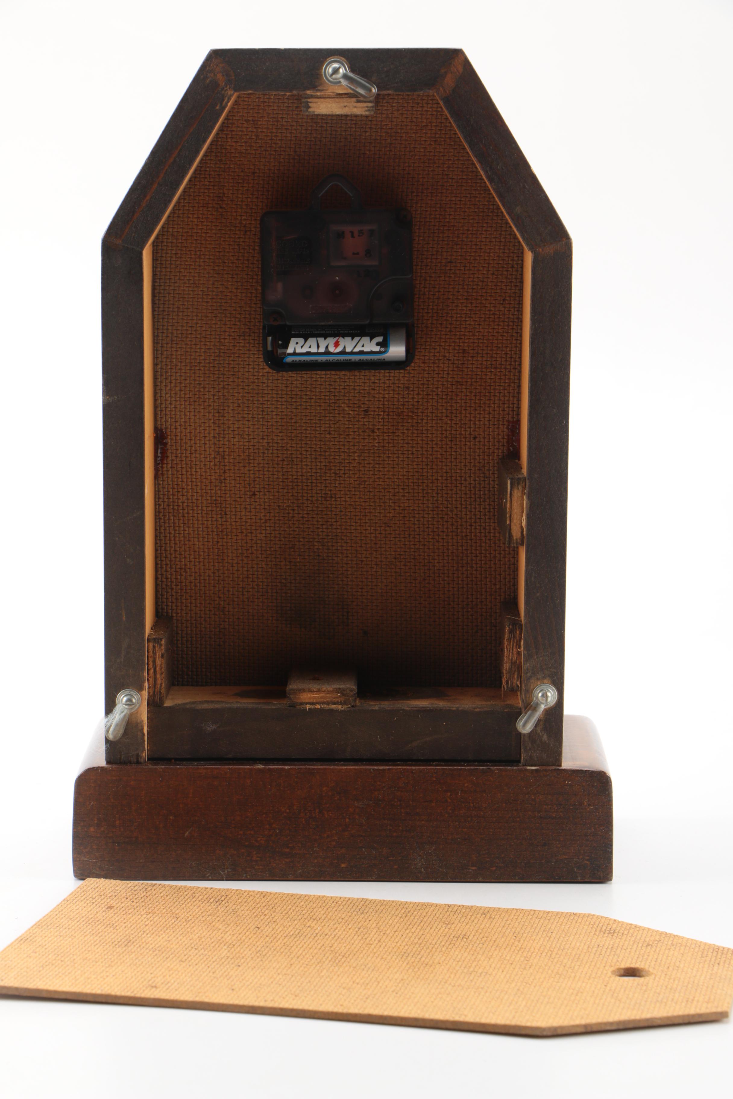 Vintage Wuersch Wood Mantel Clock | EBTH