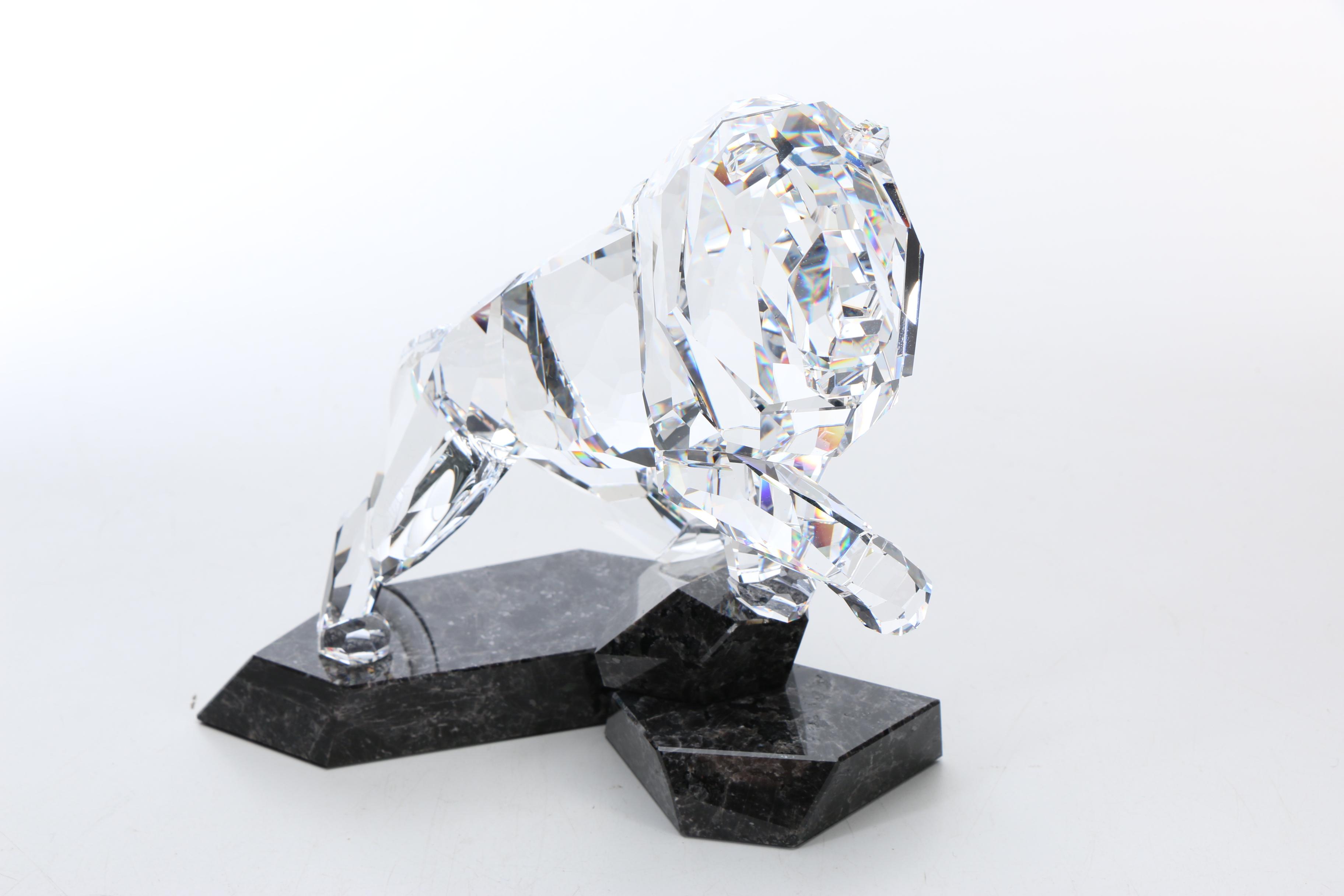 Signed and Dated Swarovski Crystal Lion | EBTH