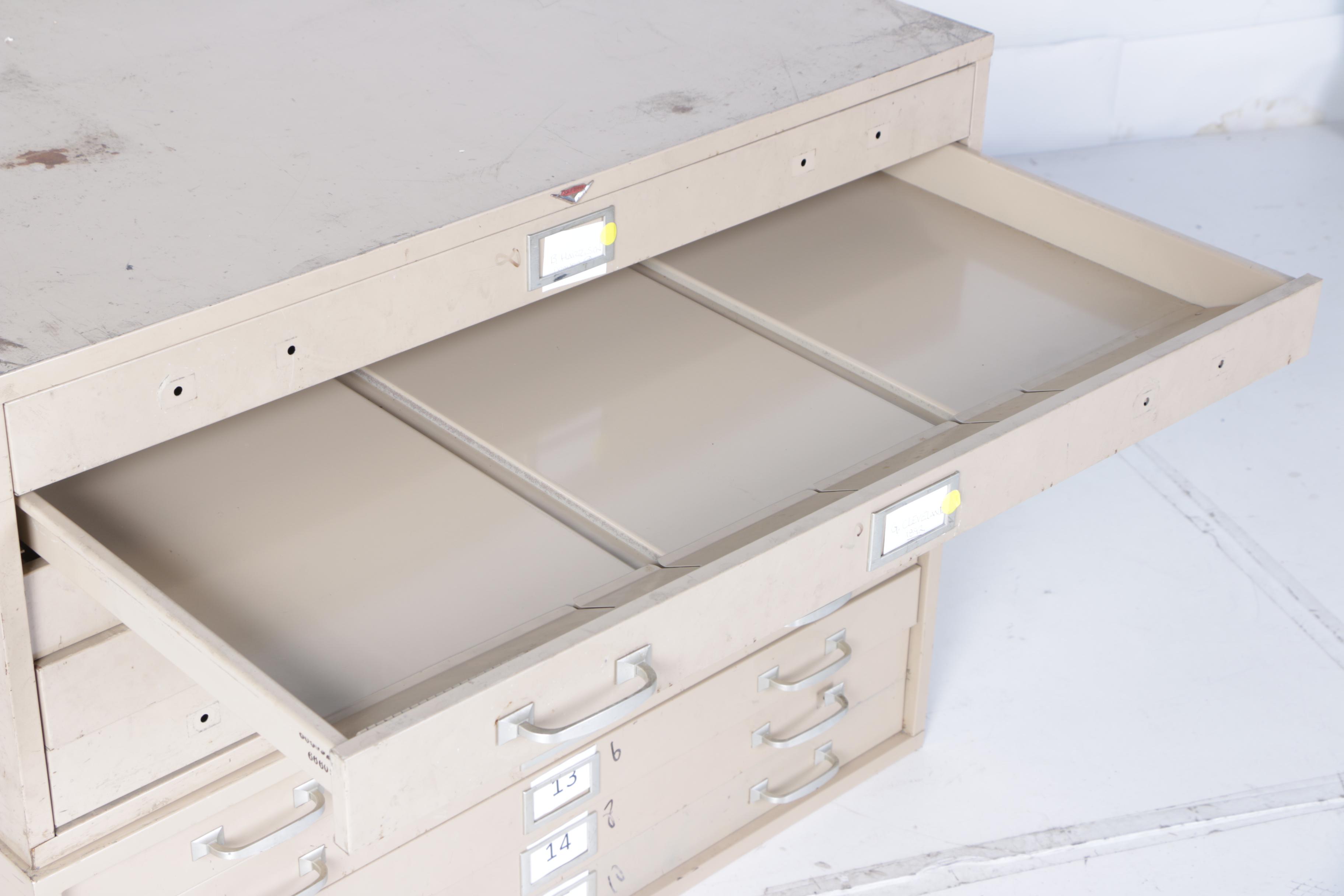 Two Metal Plan File Cabinets by Cole Steel | EBTH