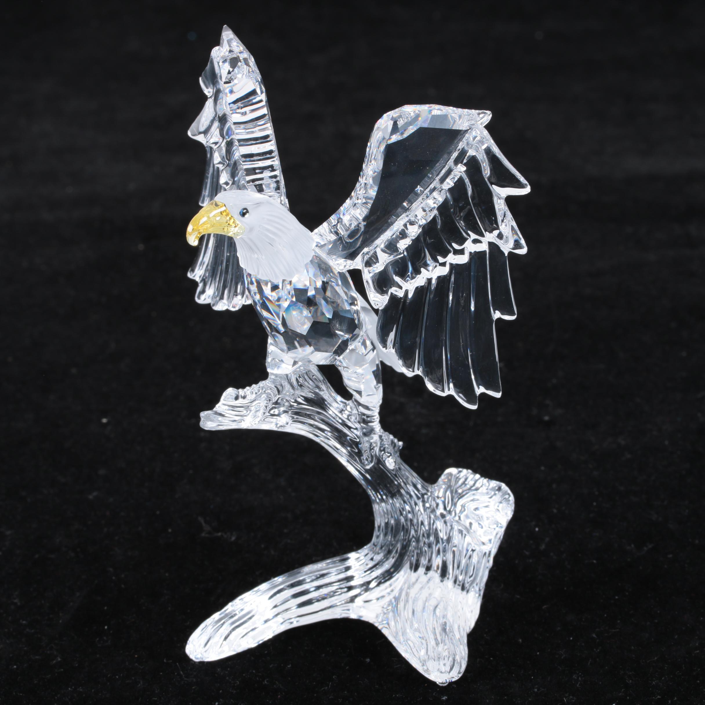 Swarovski Crystal "Bald Eagle" Figurine with Box | EBTH