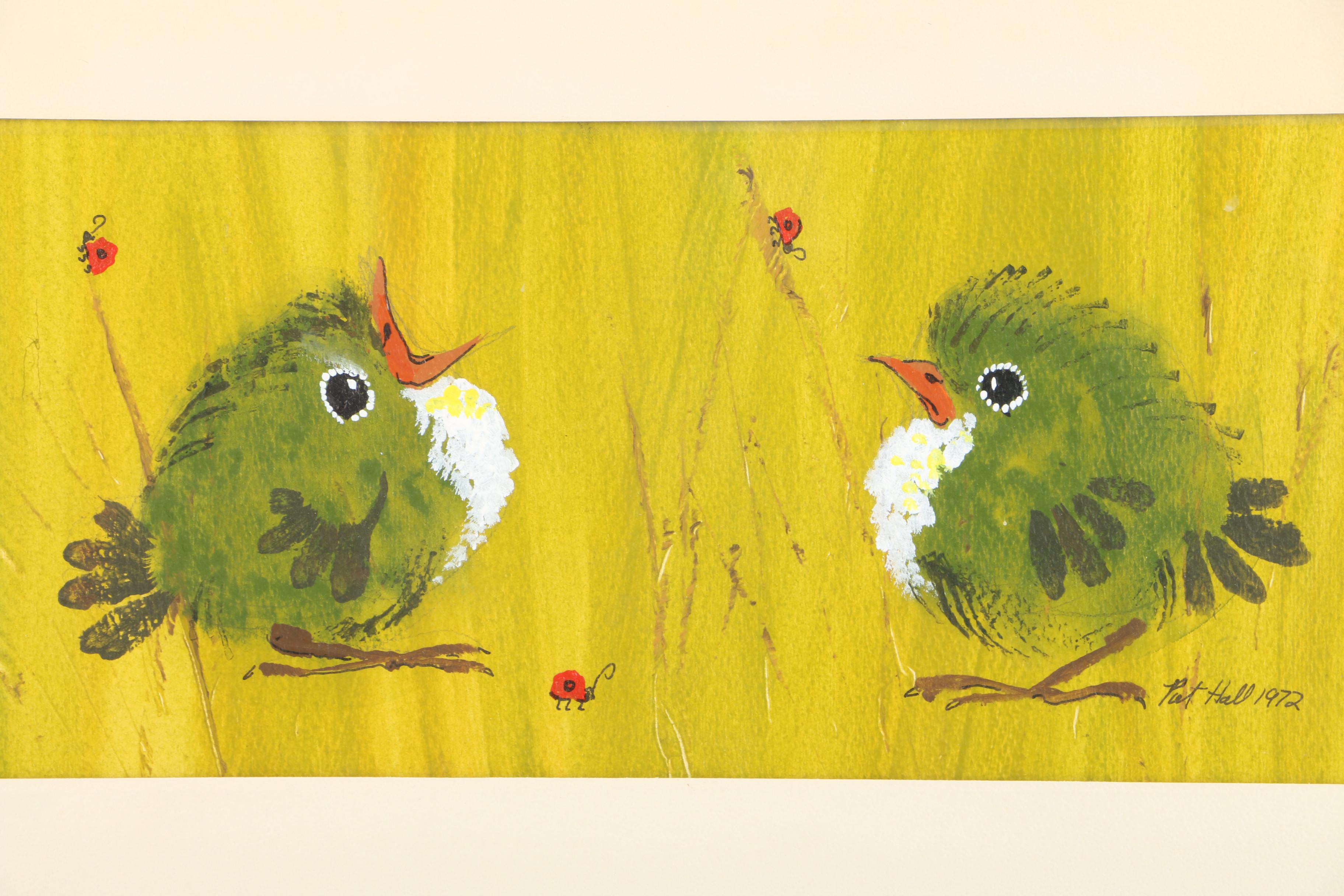 Pat Hall Acrylic Painting of Birds | EBTH