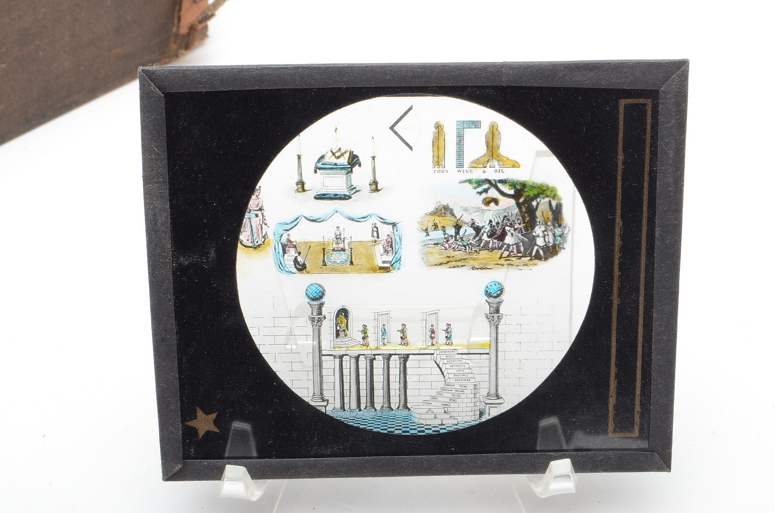 Assortment of Antique Magic Lantern Slides with Masonic Labels | EBTH