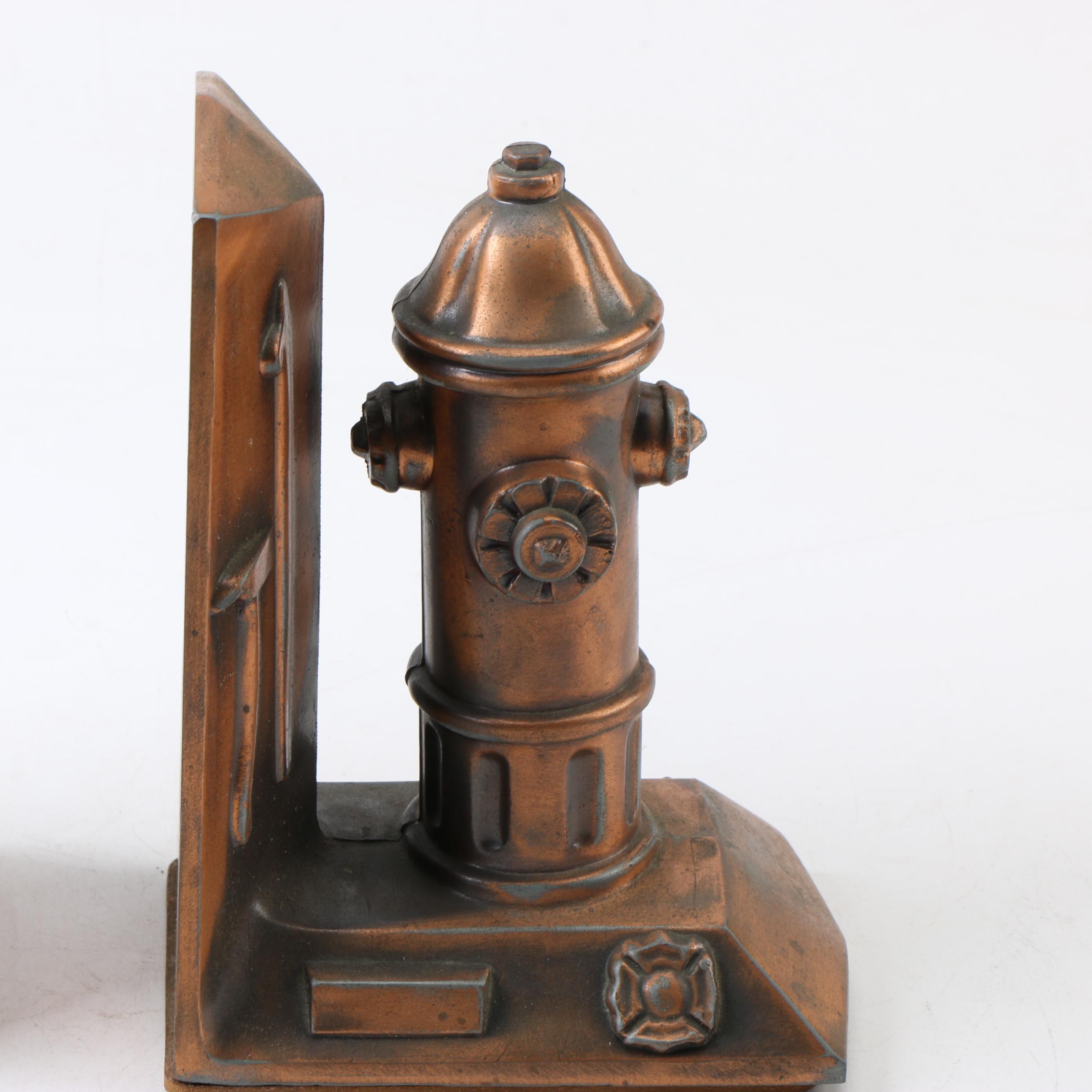 Copper Fire Hydrant Bookends | EBTH