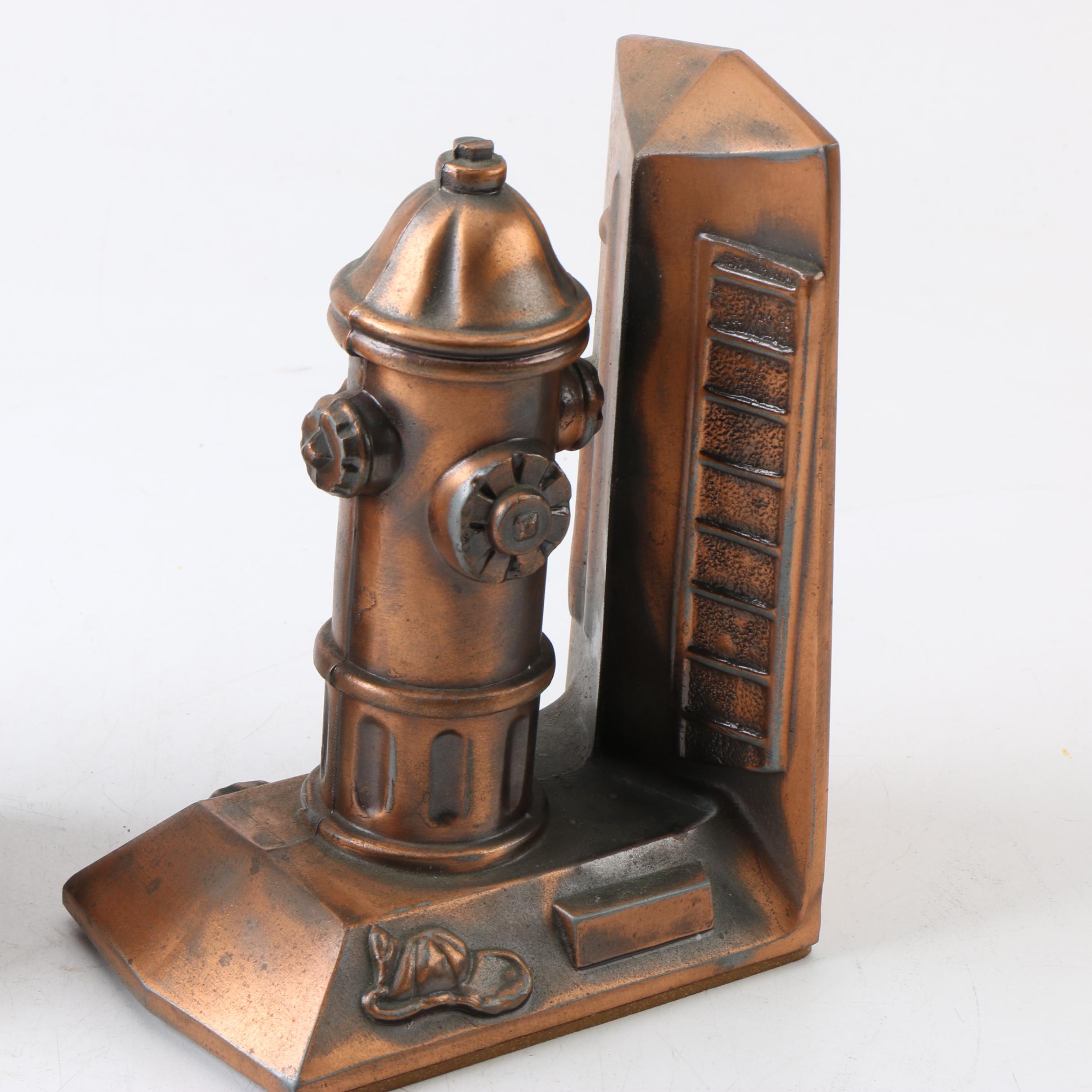 Copper Fire Hydrant Bookends | EBTH