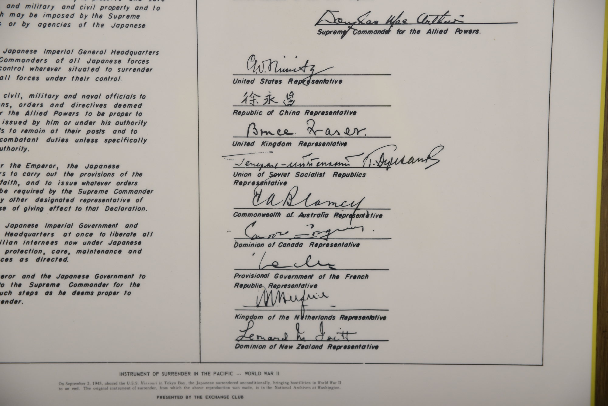 WWII Japanese Instrument of Surrender Reproduction Document | EBTH