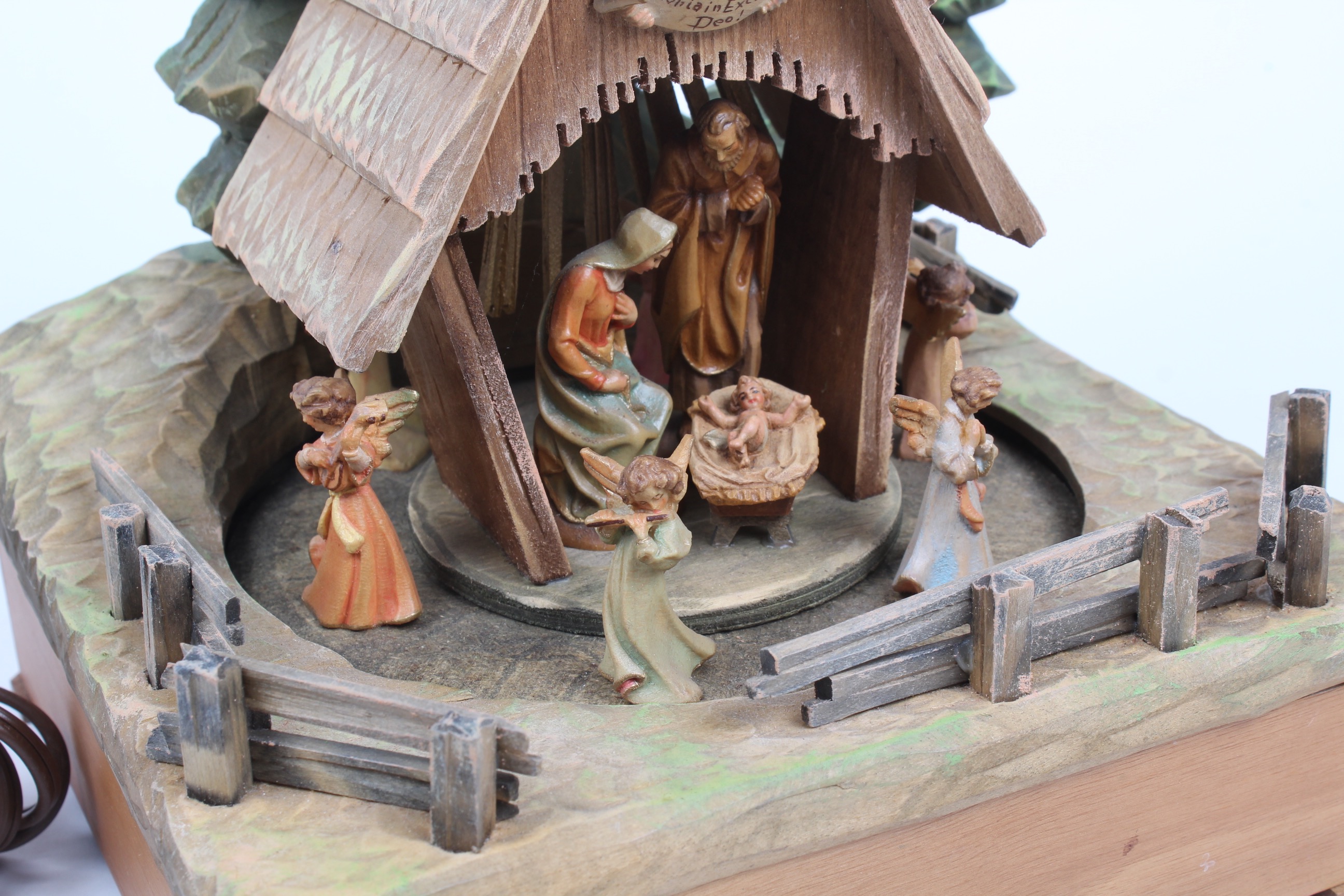 Anri Carved and Lighted Wooden Nativity Scene | EBTH