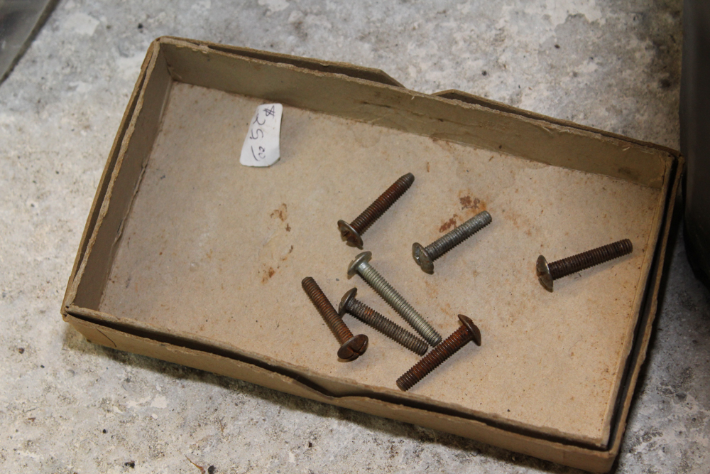 Vintage Wood Nail Bin | EBTH