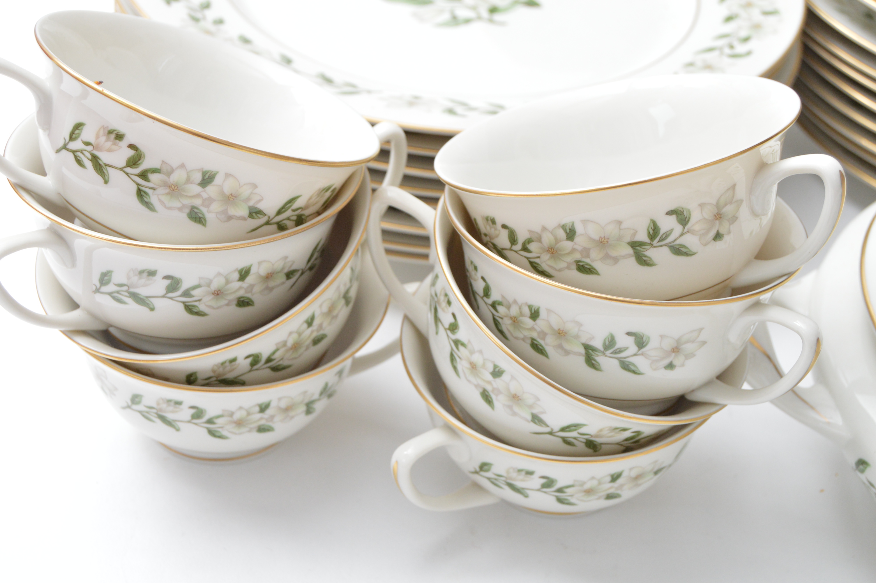 Set of Princess China "Bridal Wreath" Porcelain Dinnerware | EBTH