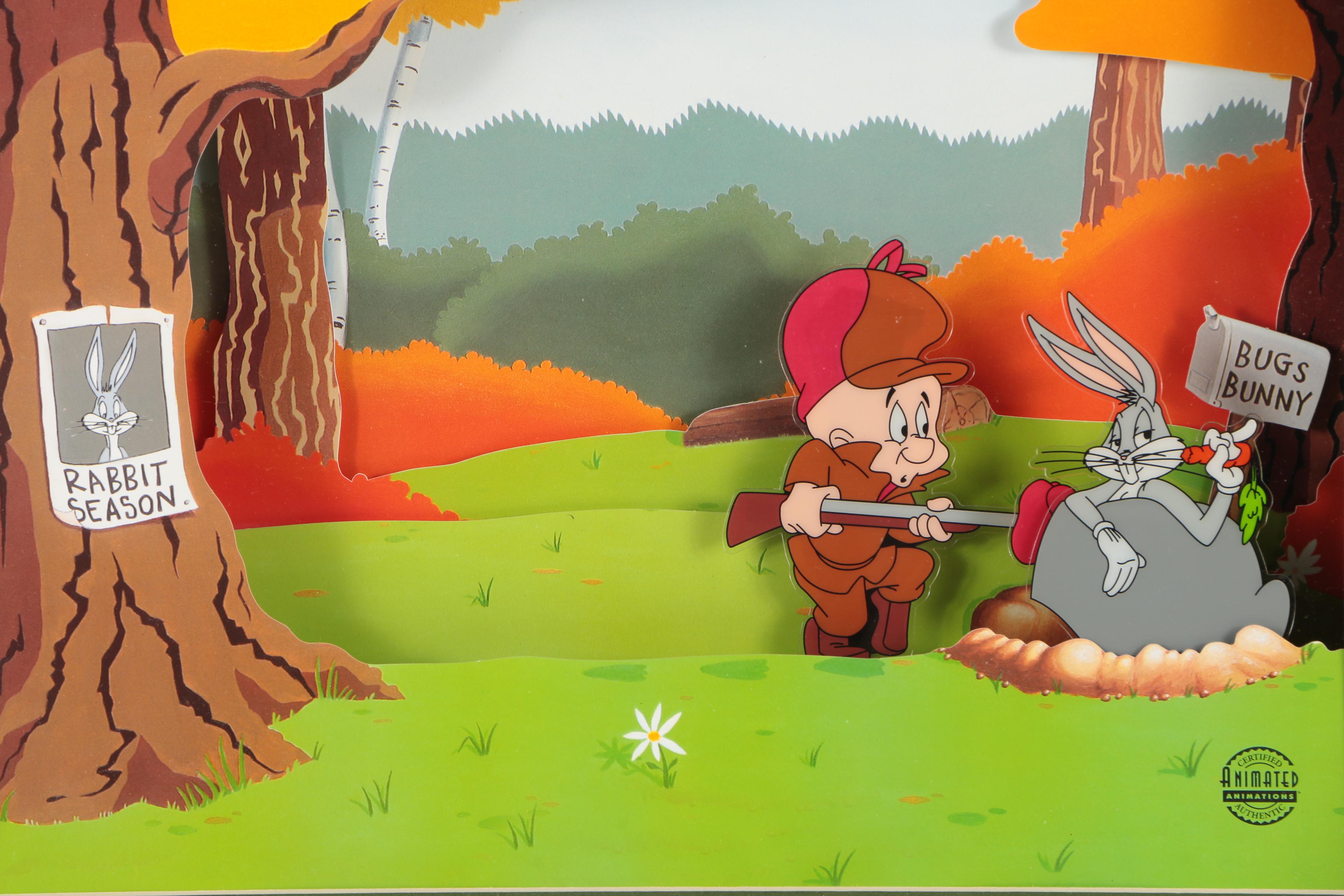 Bugs Bunny & Elmer Fudd Electronic Animation Cel "A Classic ...