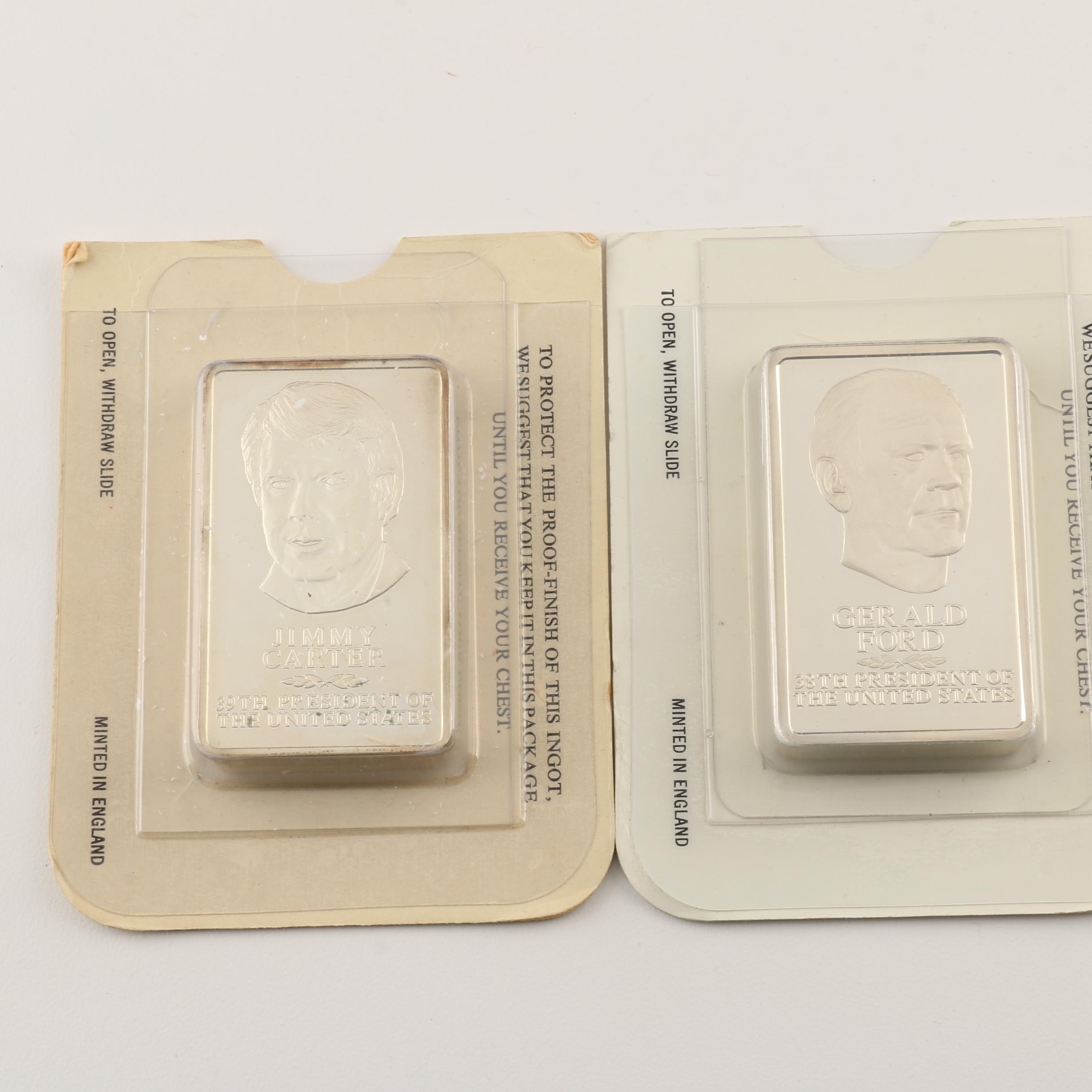 Danbury Mint U.S. Presidential Silver Ingots Collection | EBTH