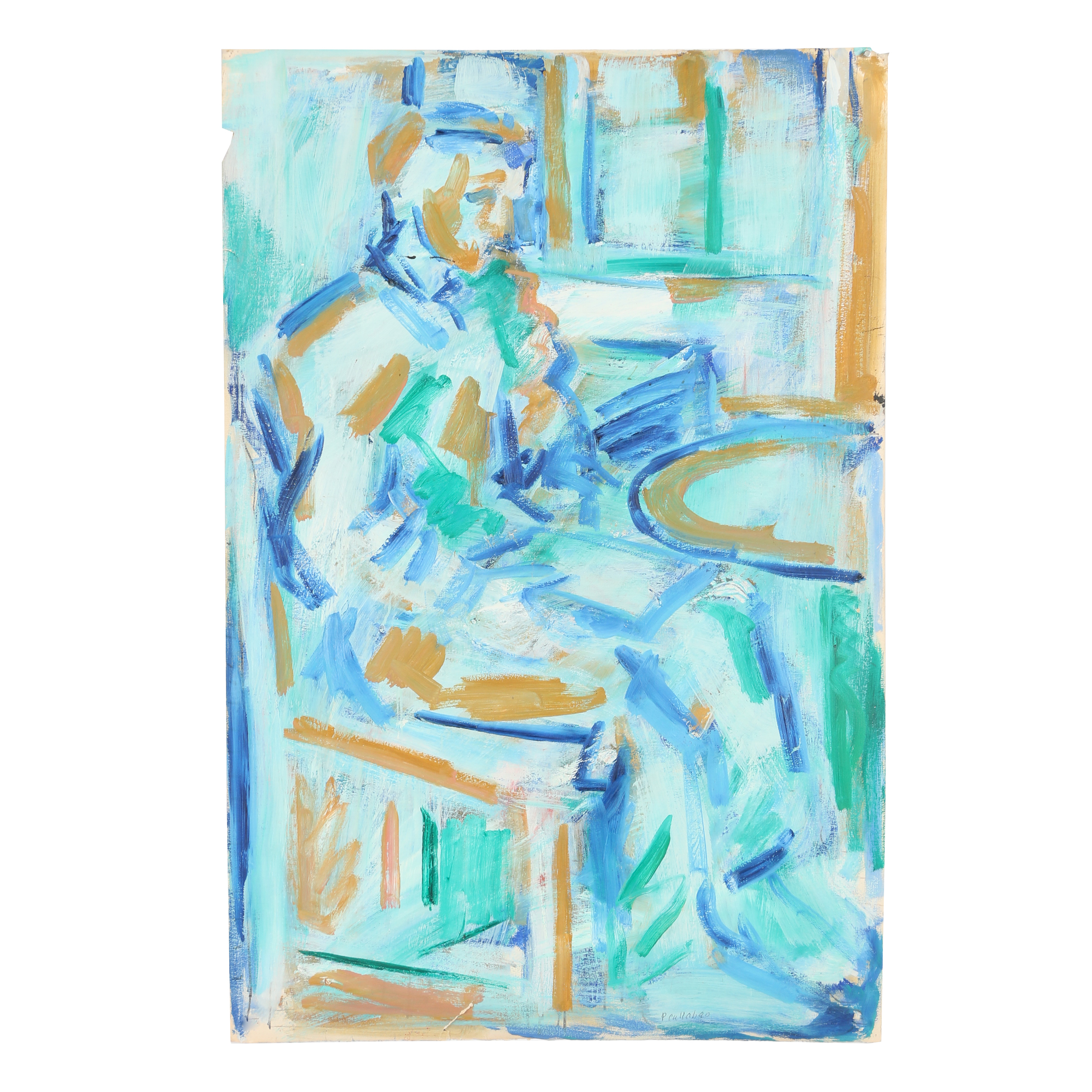 Phillip Callahan Oil Painting of Seated Figure | EBTH