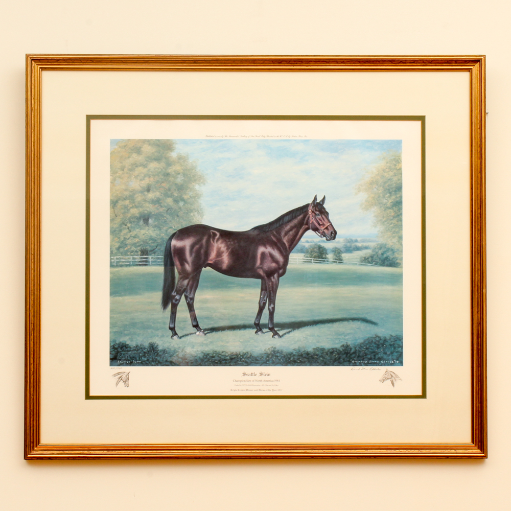Richard Stone Reeves Limited Edition Offset Lithograph "Seattle Slew ...