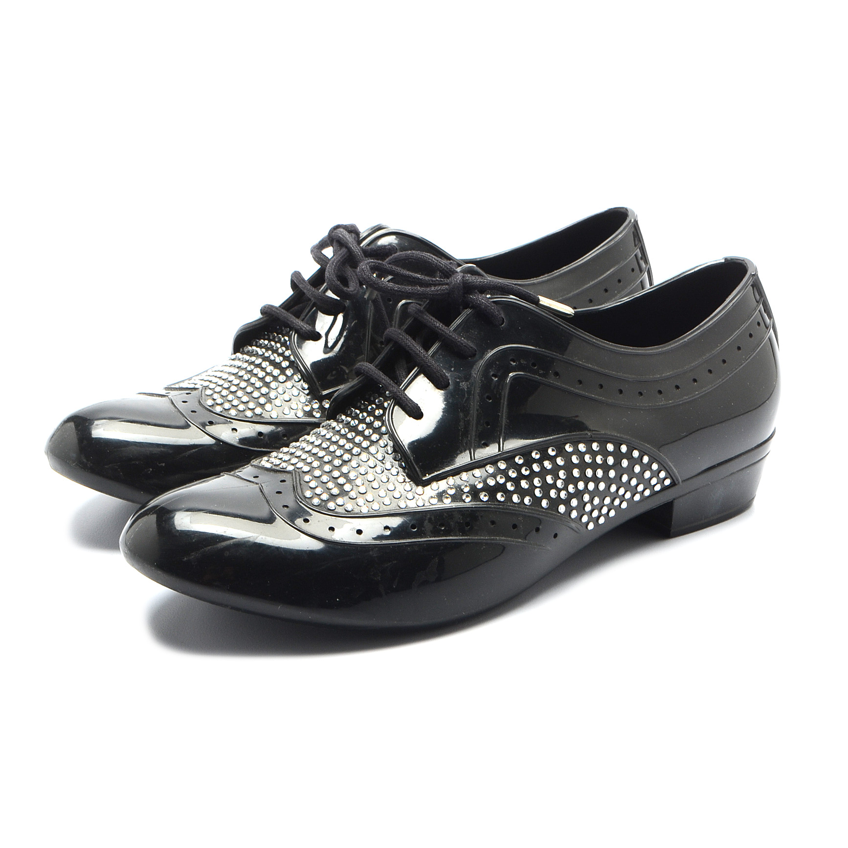 J. Maskrey for Melissa Couture Black Recycled PVC Oxfords | EBTH