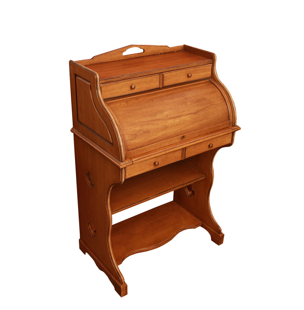 A Solid Oak Roll Top Computer Desk by "Winners Only Inc." : EBTH