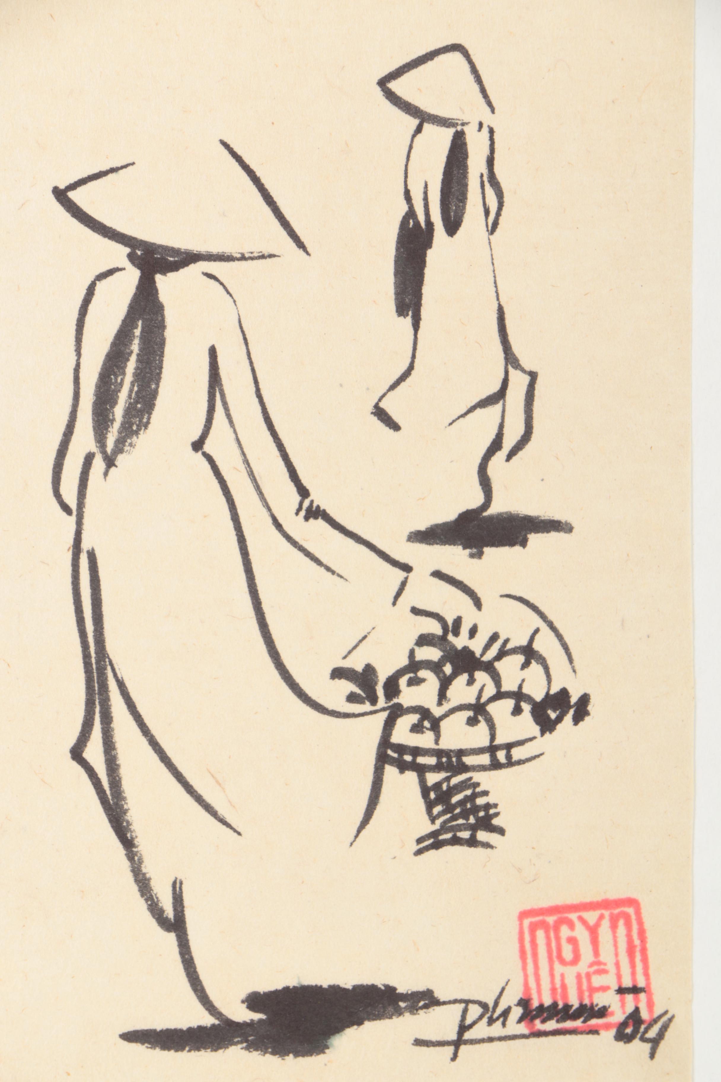 Vietnamese Ink Drawings | EBTH