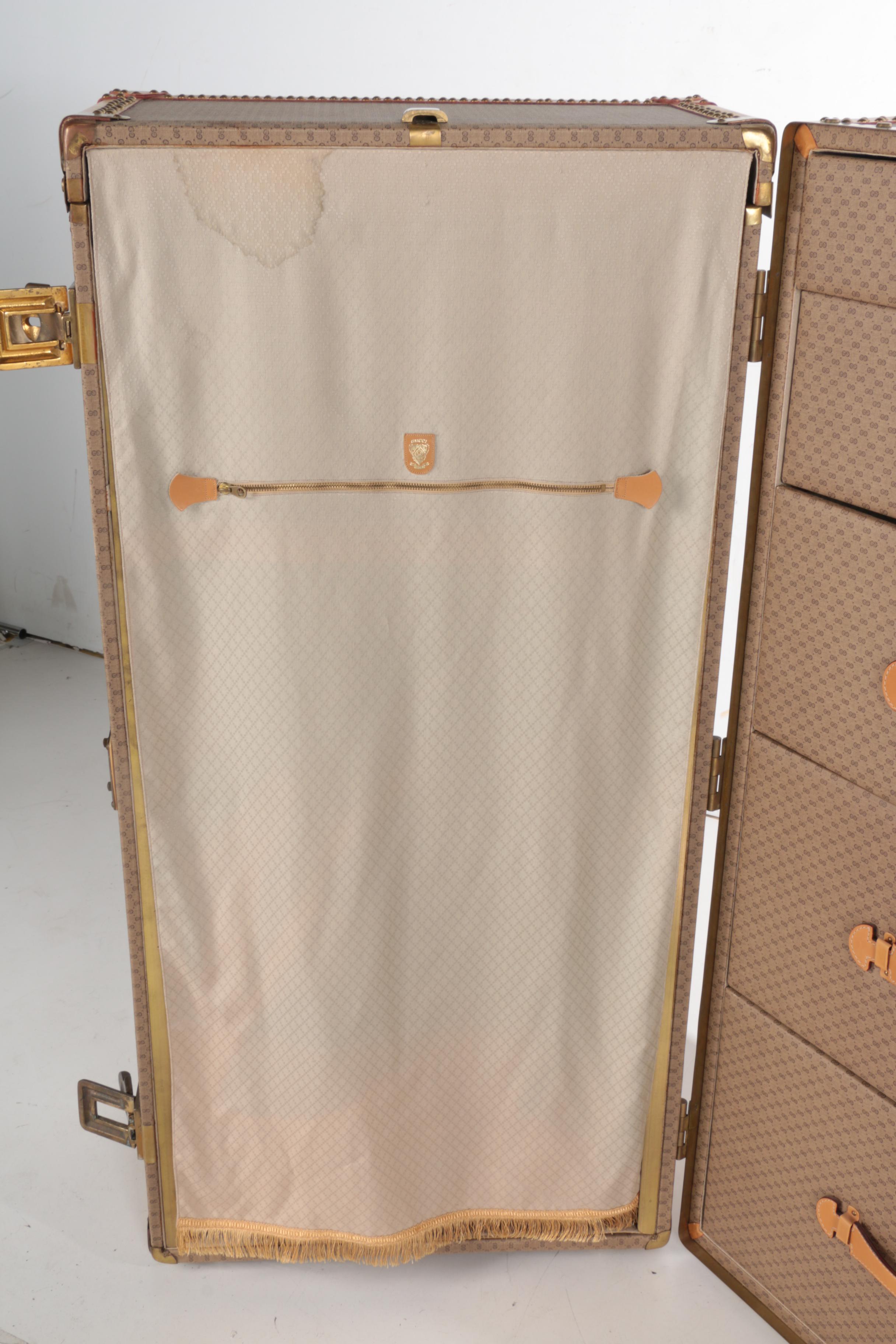 Custom Vintage Gucci GG Supreme Canvas Wardrobe Trunk | EBTH