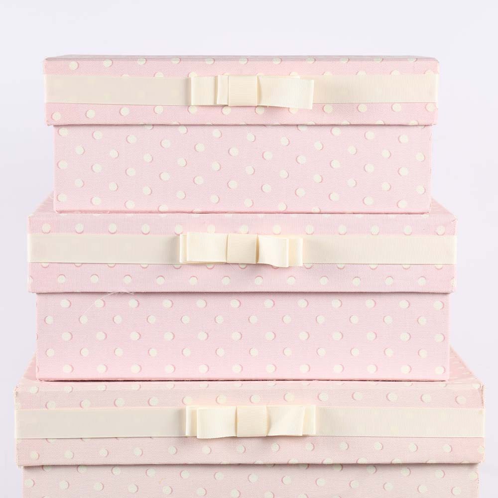 Pink and White Decorative Storage Boxes | EBTH