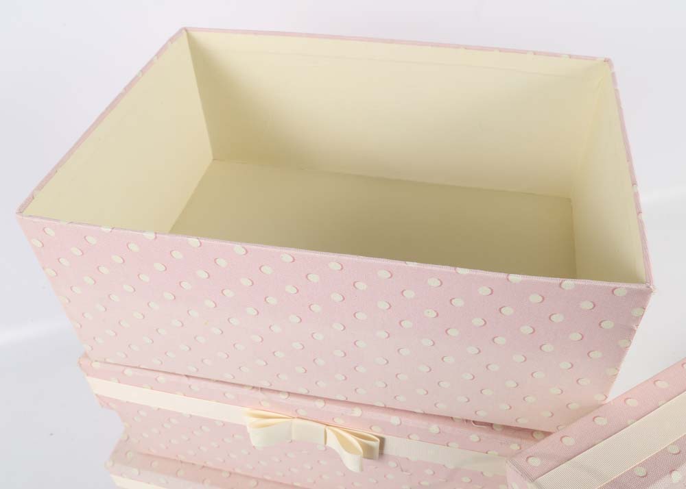 Pink and White Decorative Storage Boxes | EBTH