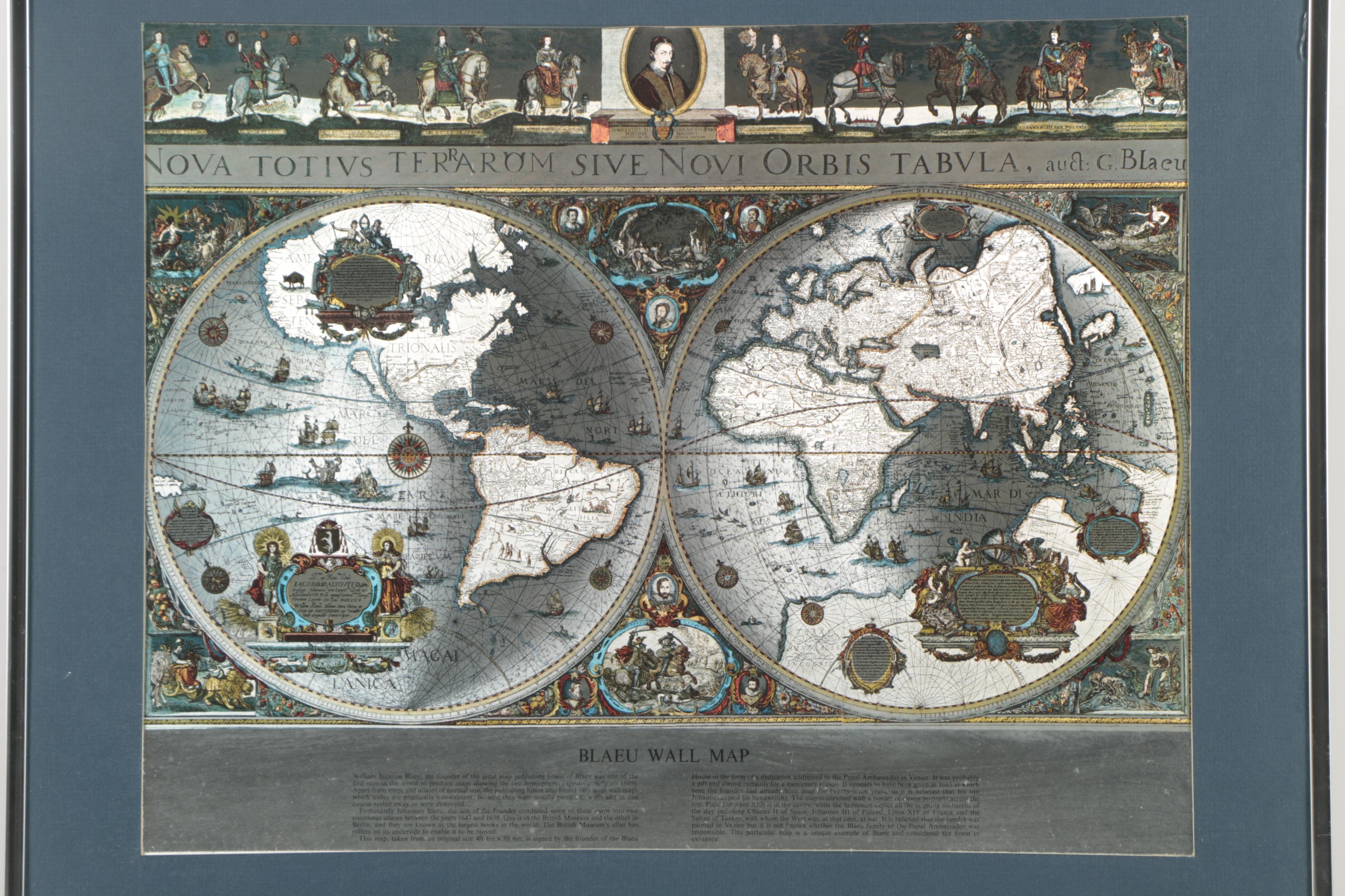 Offset Lithograph of Blaeu Wall Map | EBTH