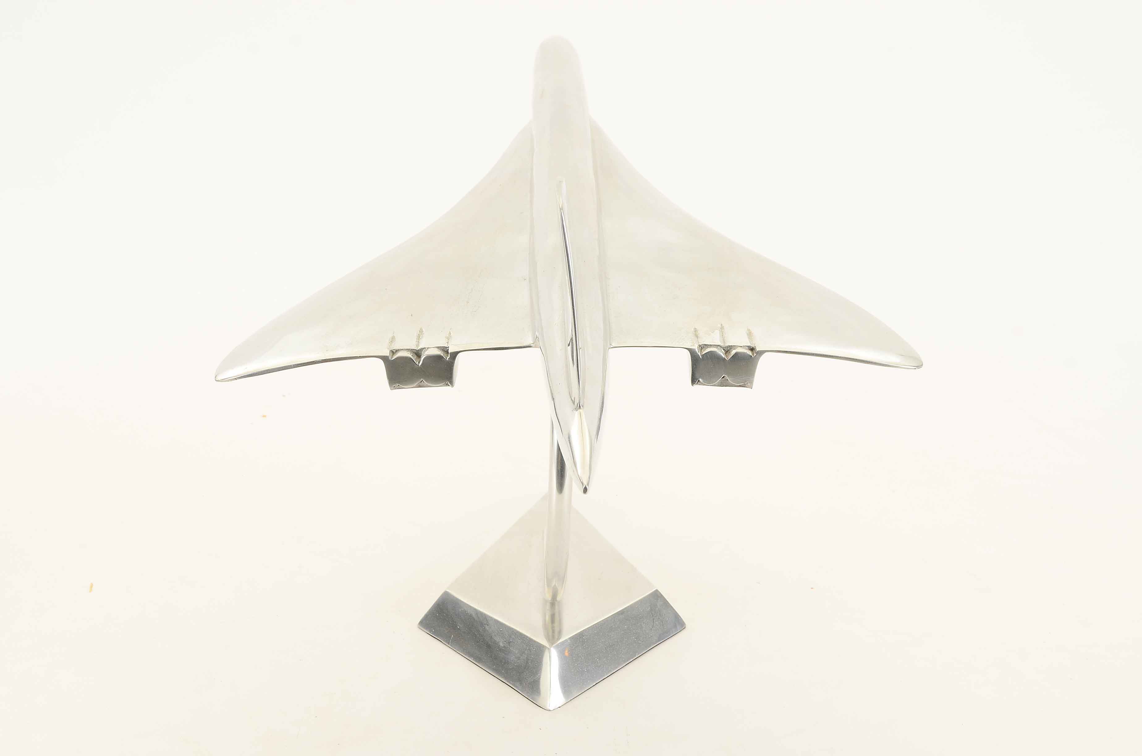 Large Polished Aluminum Concorde Airplane Sculpture | EBTH