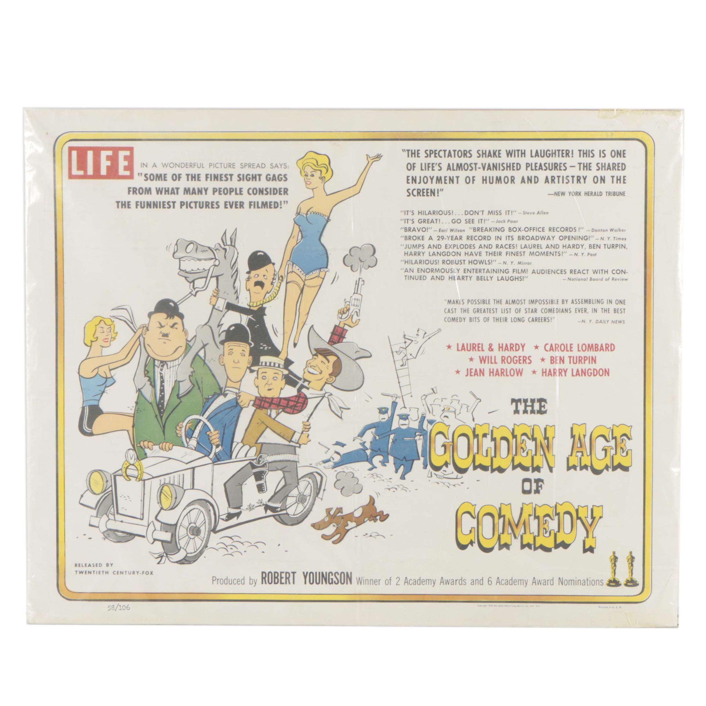 1958 "The Golden Age of Comedy" Lithograph Movie Poster | EBTH