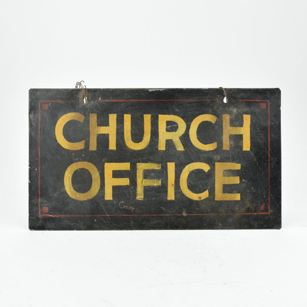 Vintage Church Office Sign | EBTH