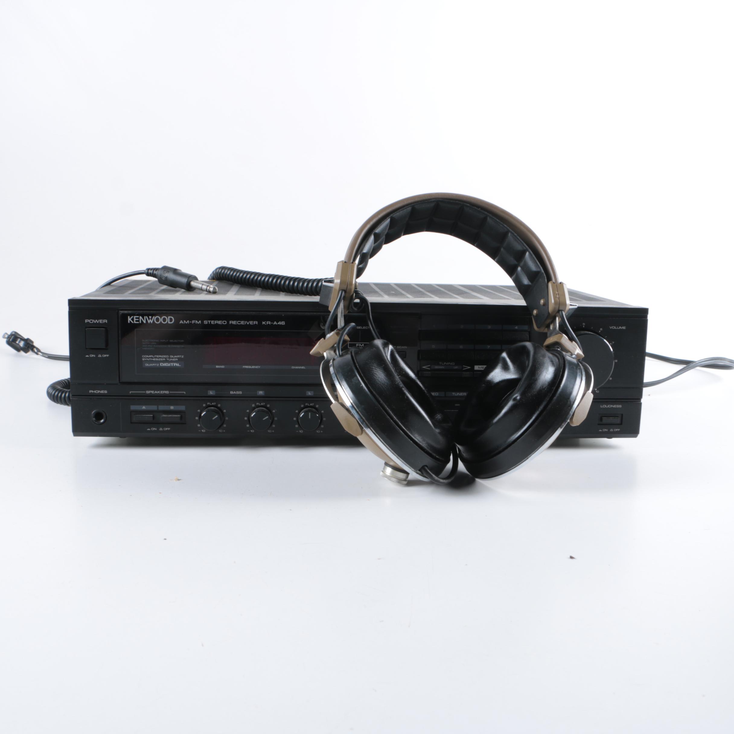 Kenwood AM/FM Stereo Receiver with Koss Pro/4AAA Headphones | EBTH