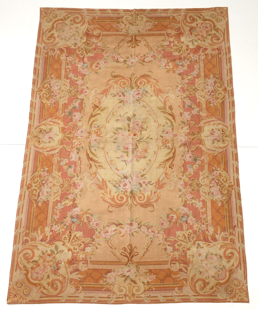 Chinese Needlepoint Aubusson Style Area Rug | EBTH