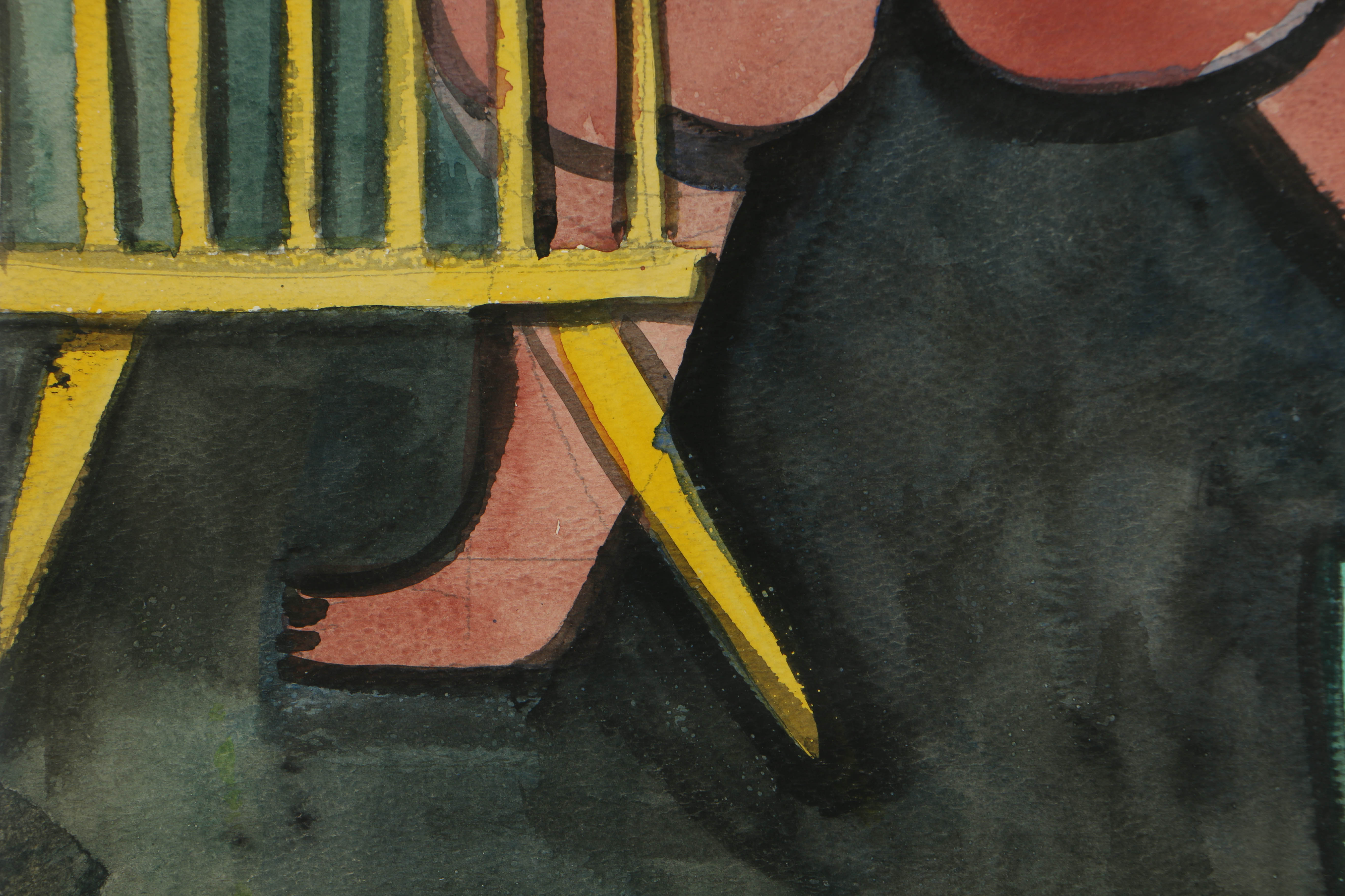 Esther Phillips Figural Watercolor Painting | EBTH