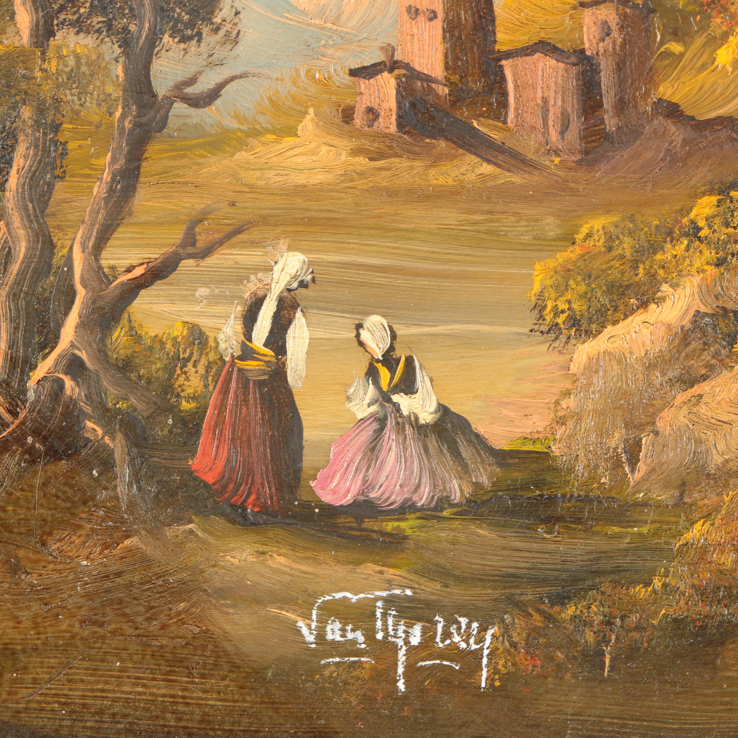 Pair of Antique Van Thoren Oil Paintings on copper sheet | EBTH