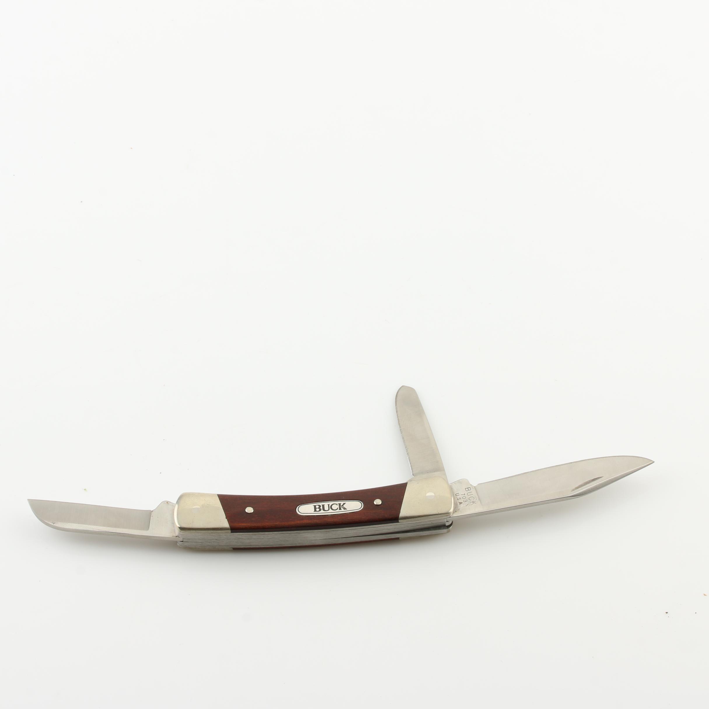 Buck 703 Stockman Three Blade Pocket Knife | EBTH
