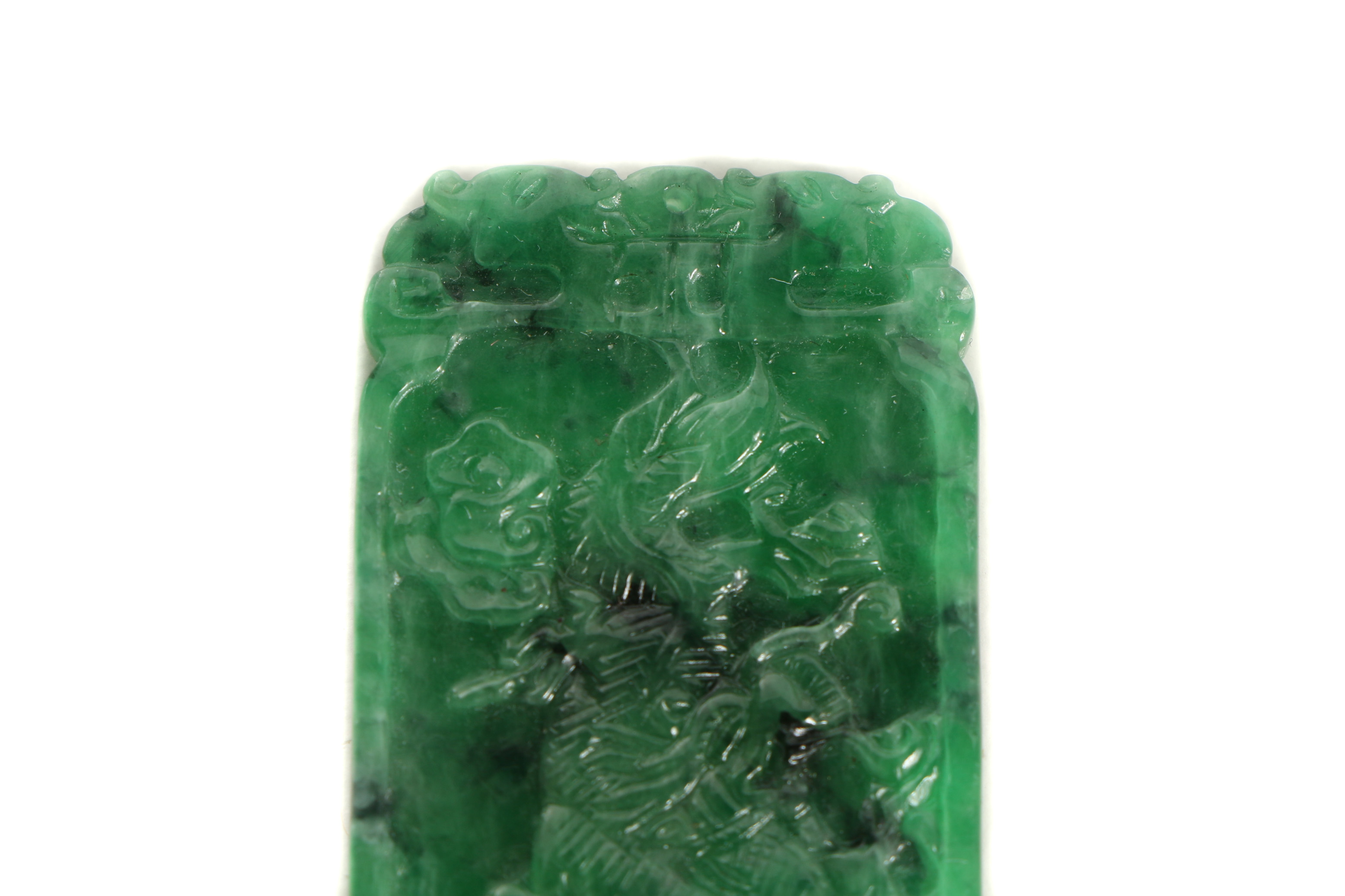 Chinese Dyed Nephrite Jade Pendant | EBTH