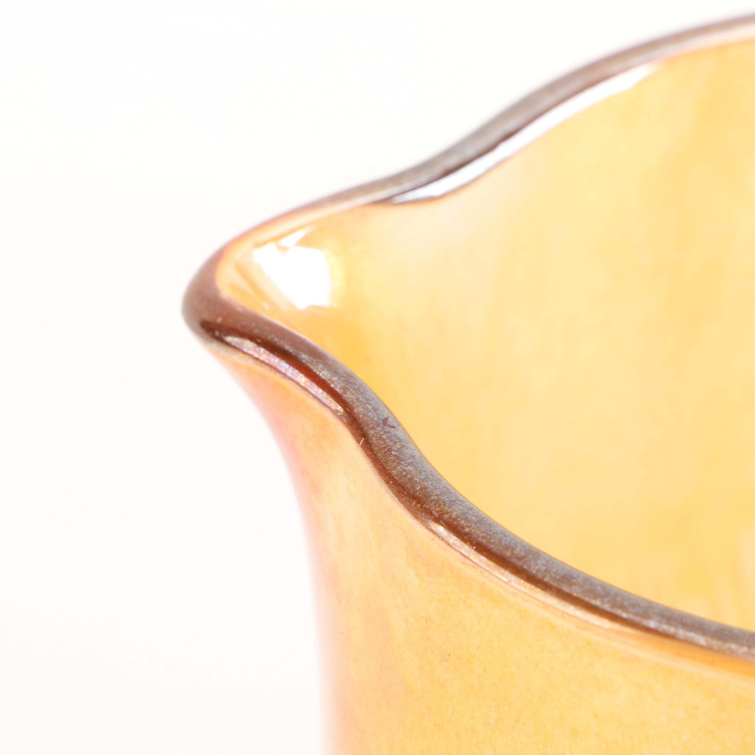 Vintage Jeanette "Tree Bark Marigold" Carnival Glass Pitcher and ...