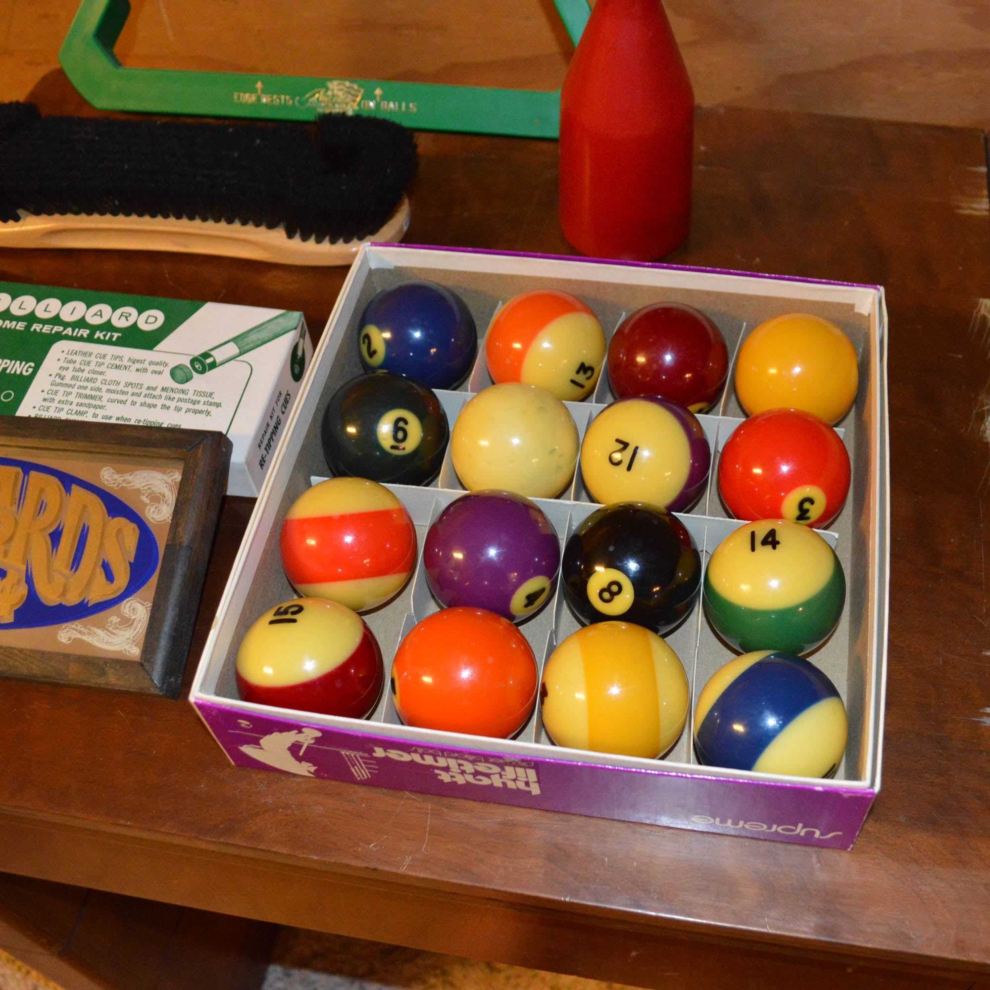 Vintage Steepleton Billiards Table with Accessories | EBTH