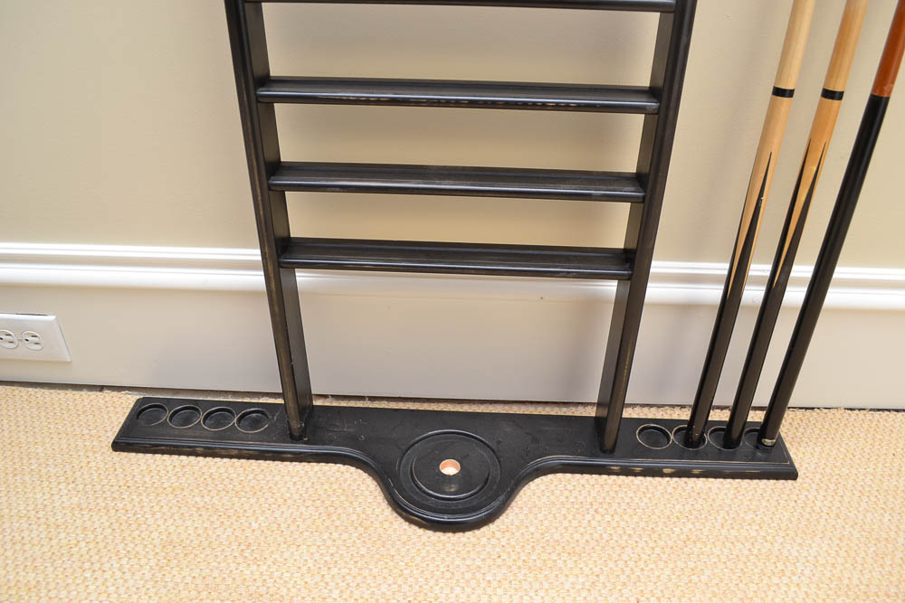 Billiards Accessory Wall Rack with Cues, Brushes and More | EBTH