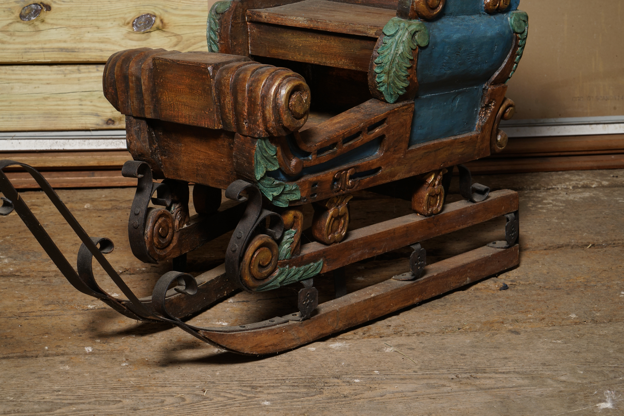 Painted Miniature Decorative Sled | EBTH