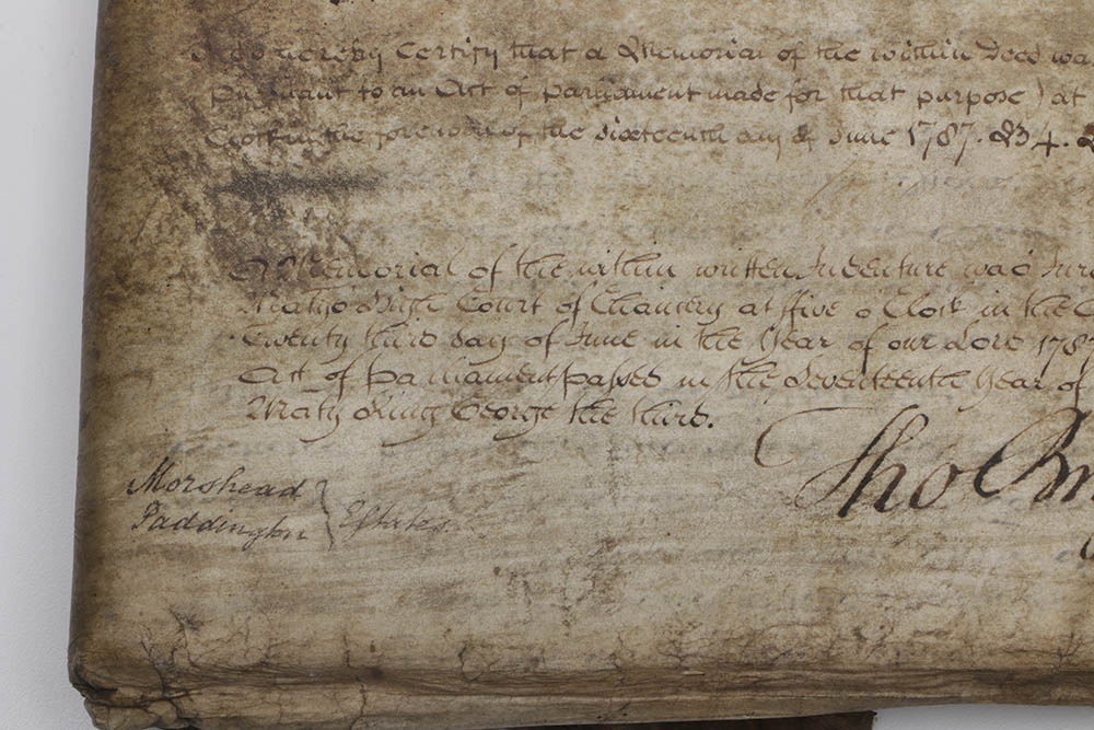 Antique British Parchment Indenture and Documents of Sir John Morshead ...