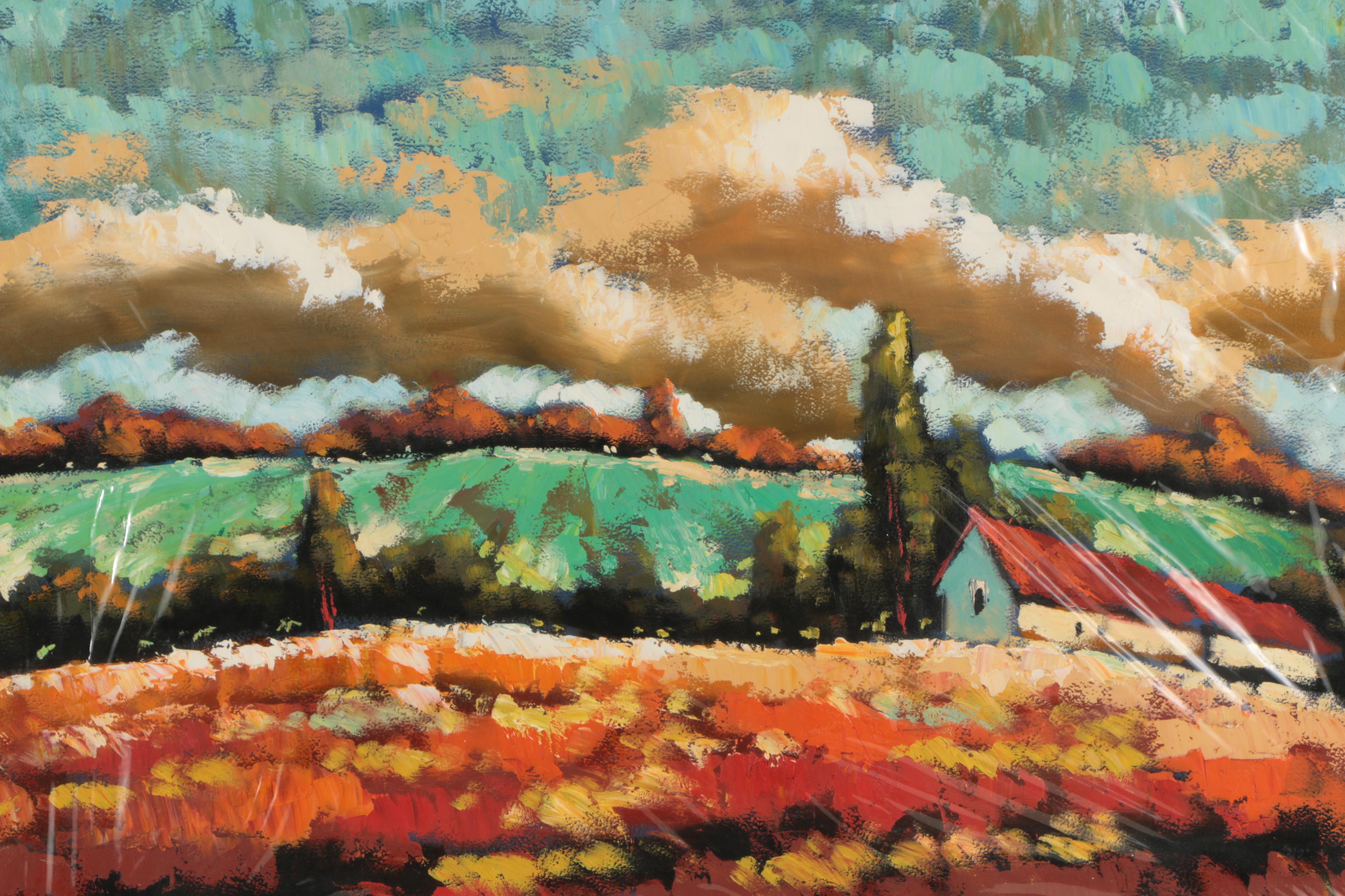 Sergey Cherep Oil Landscape Painting on Paper | EBTH